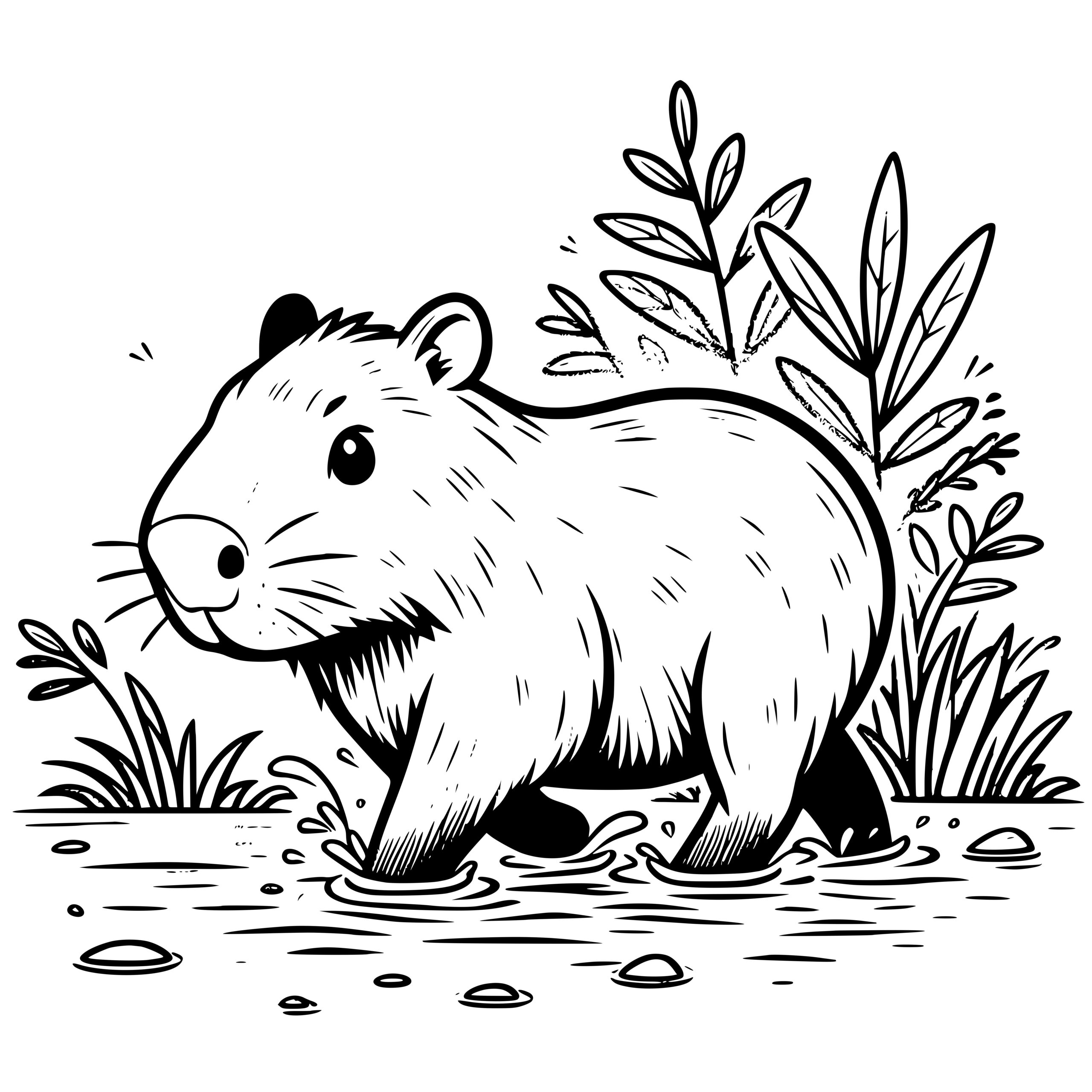 Curious Capybara Explorer – Creative Meadow
