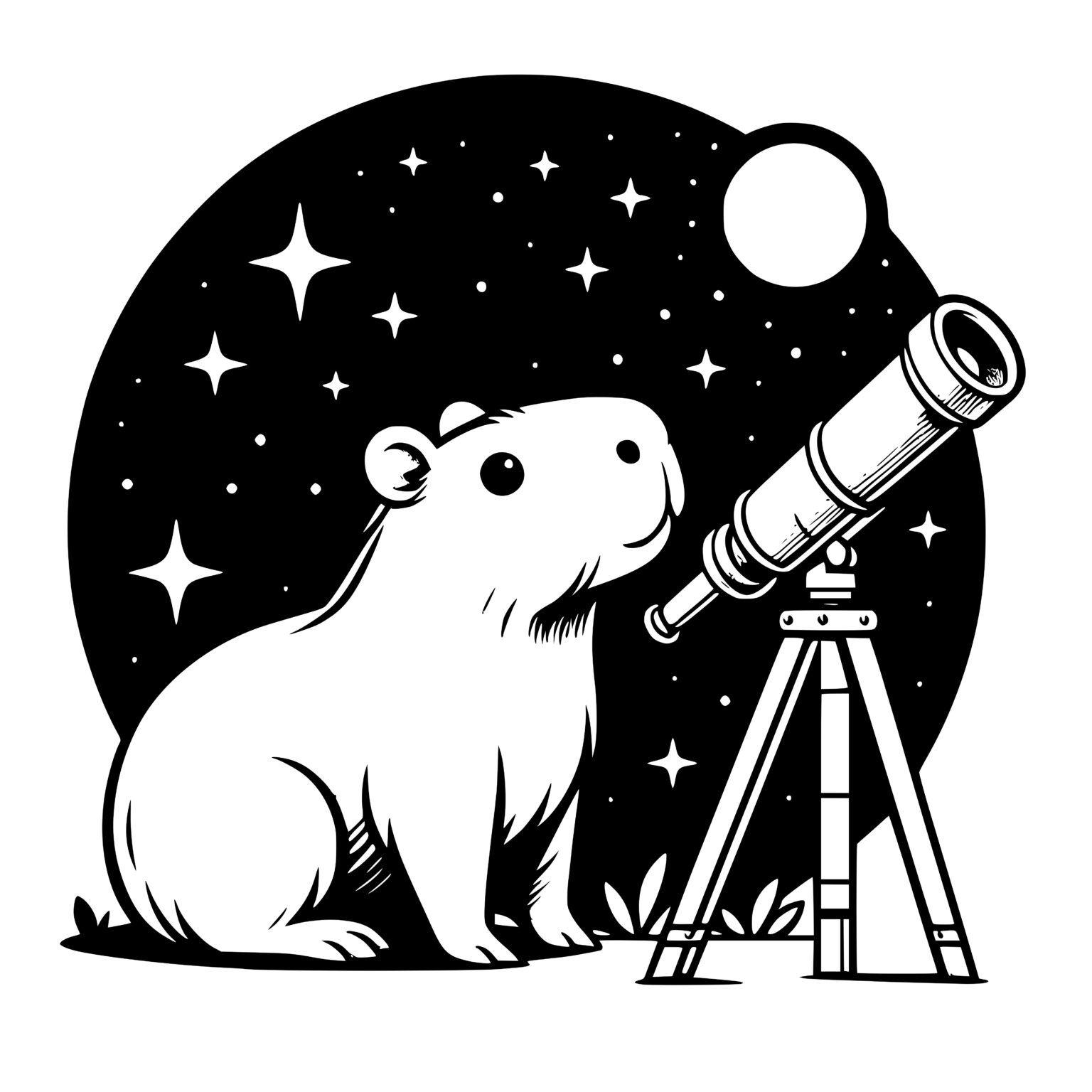 Curious Capybara Explorer – Creative Meadow