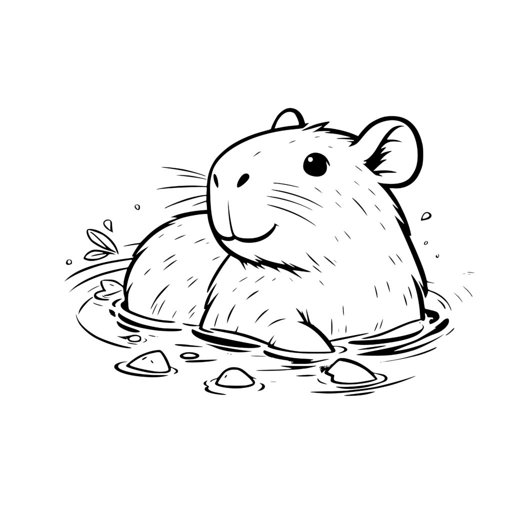 Calm Capybara Watcher – Creative Meadow