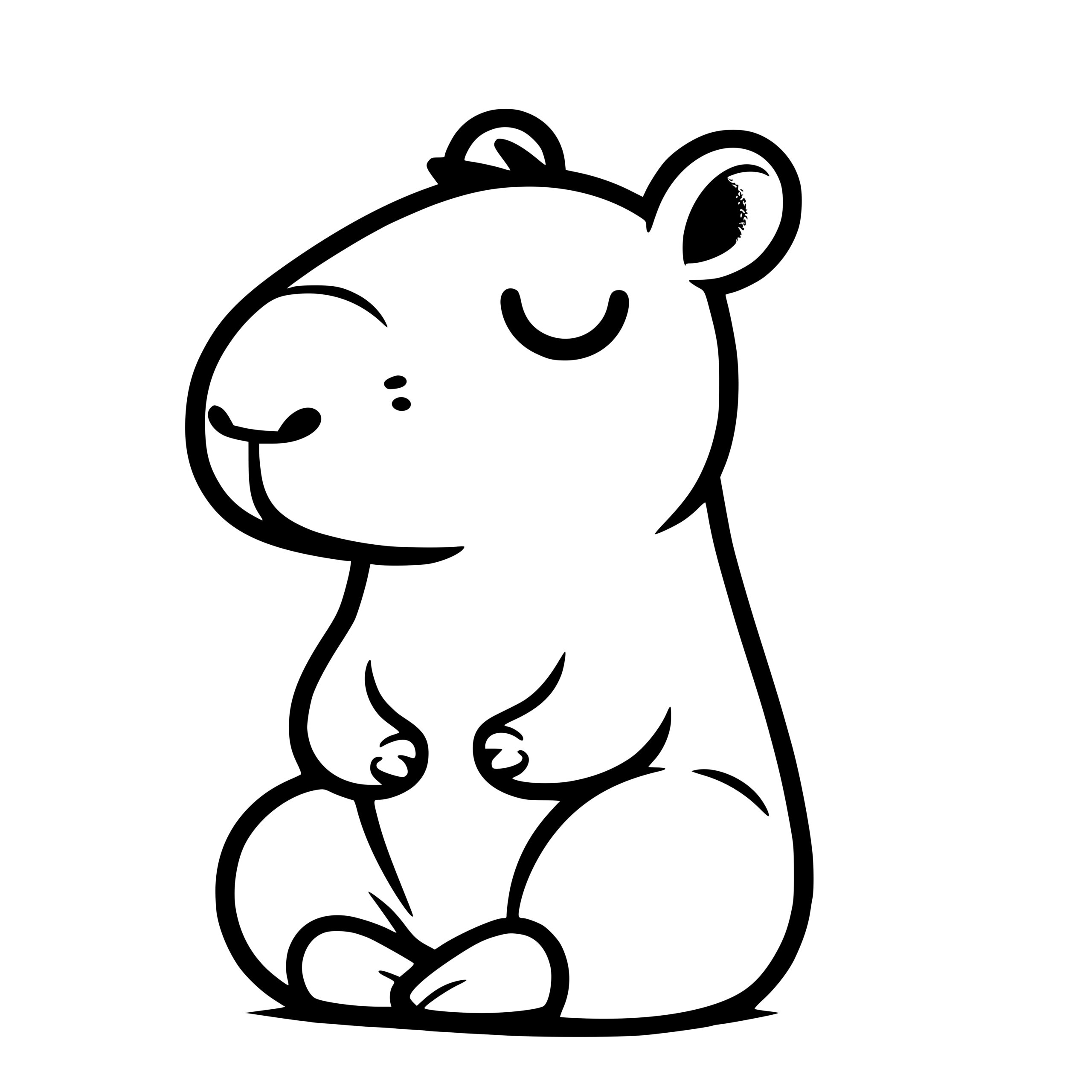 Calm Capybara Design: Download SVG, PNG for Cricut & Laser