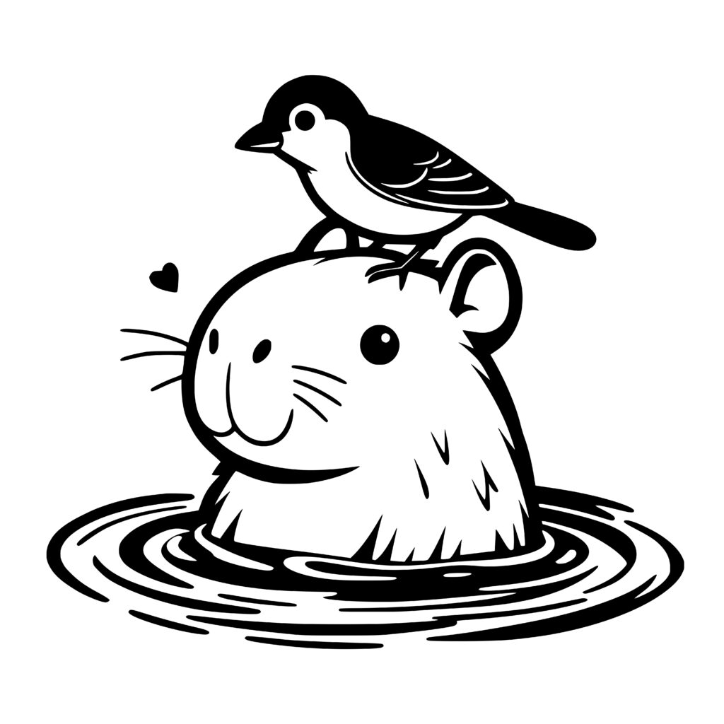 Capybara and Bird Buddies – Creative Meadow