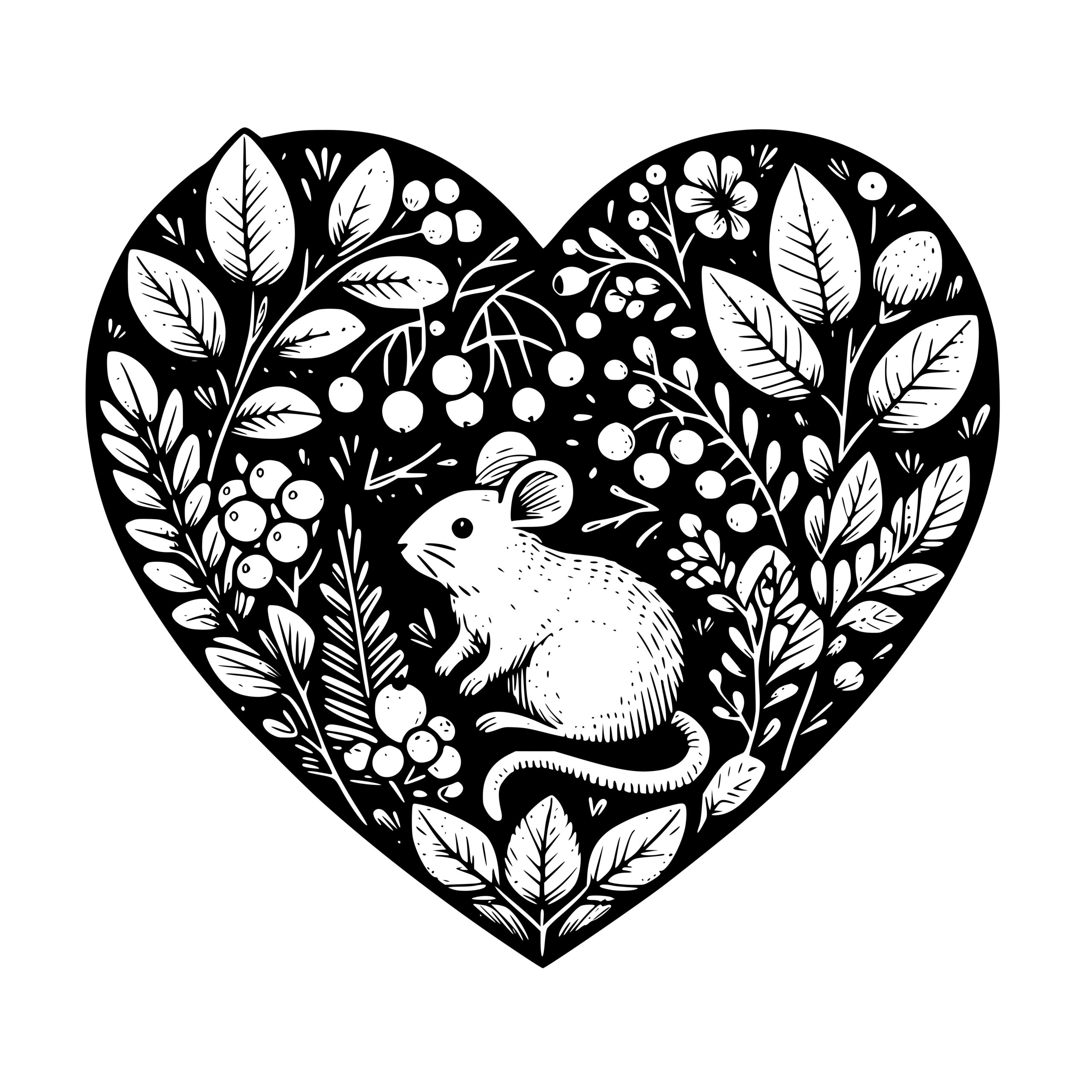 Botanical Mouse Heart – Creative Meadow