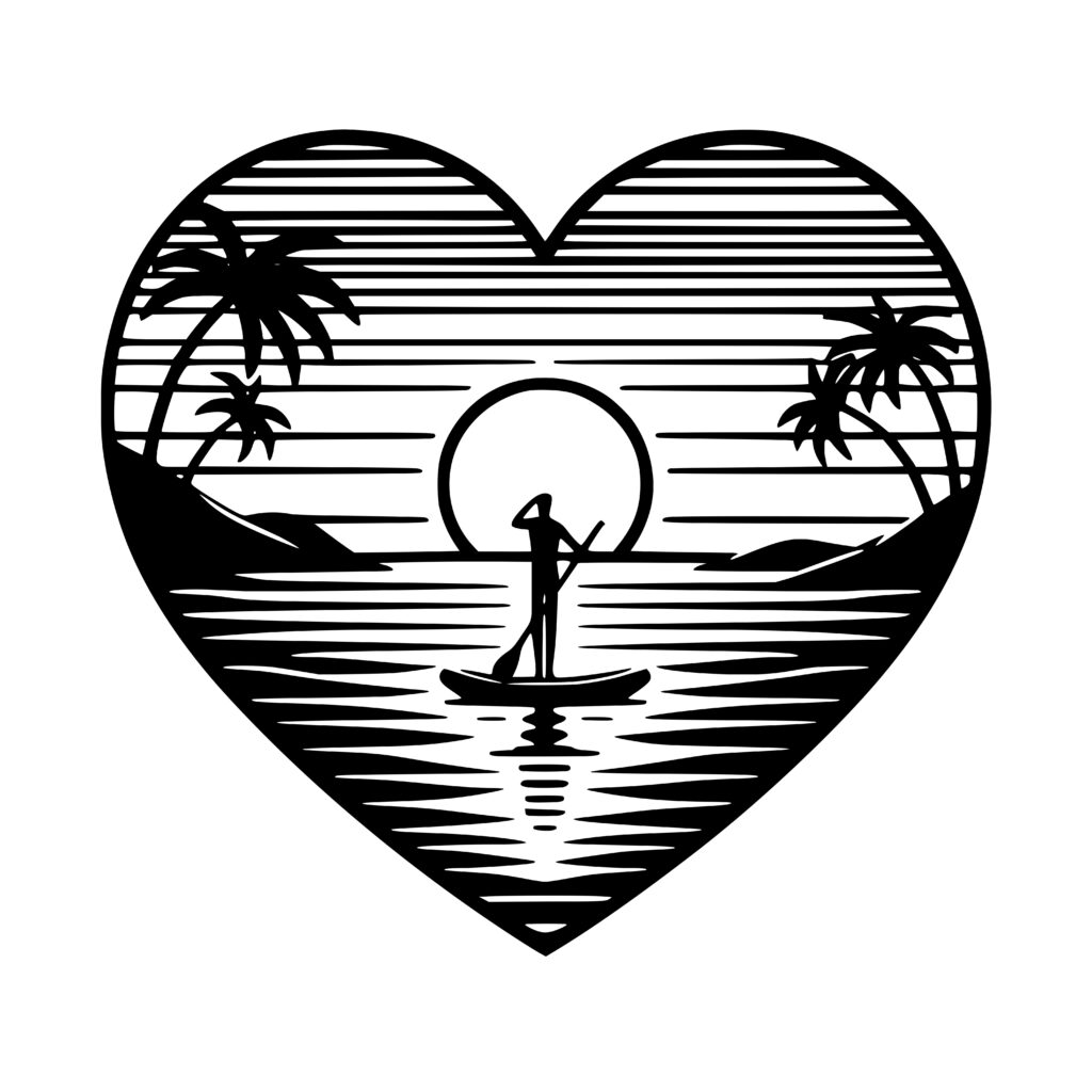 Paddleboarder in Heart – Creative Meadow