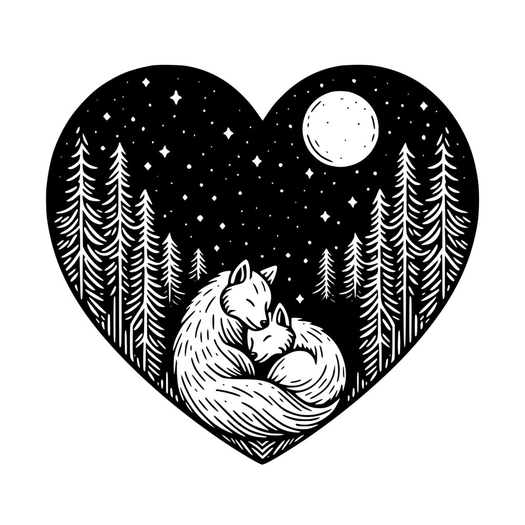 Wolves in Love Moon – Creative Meadow