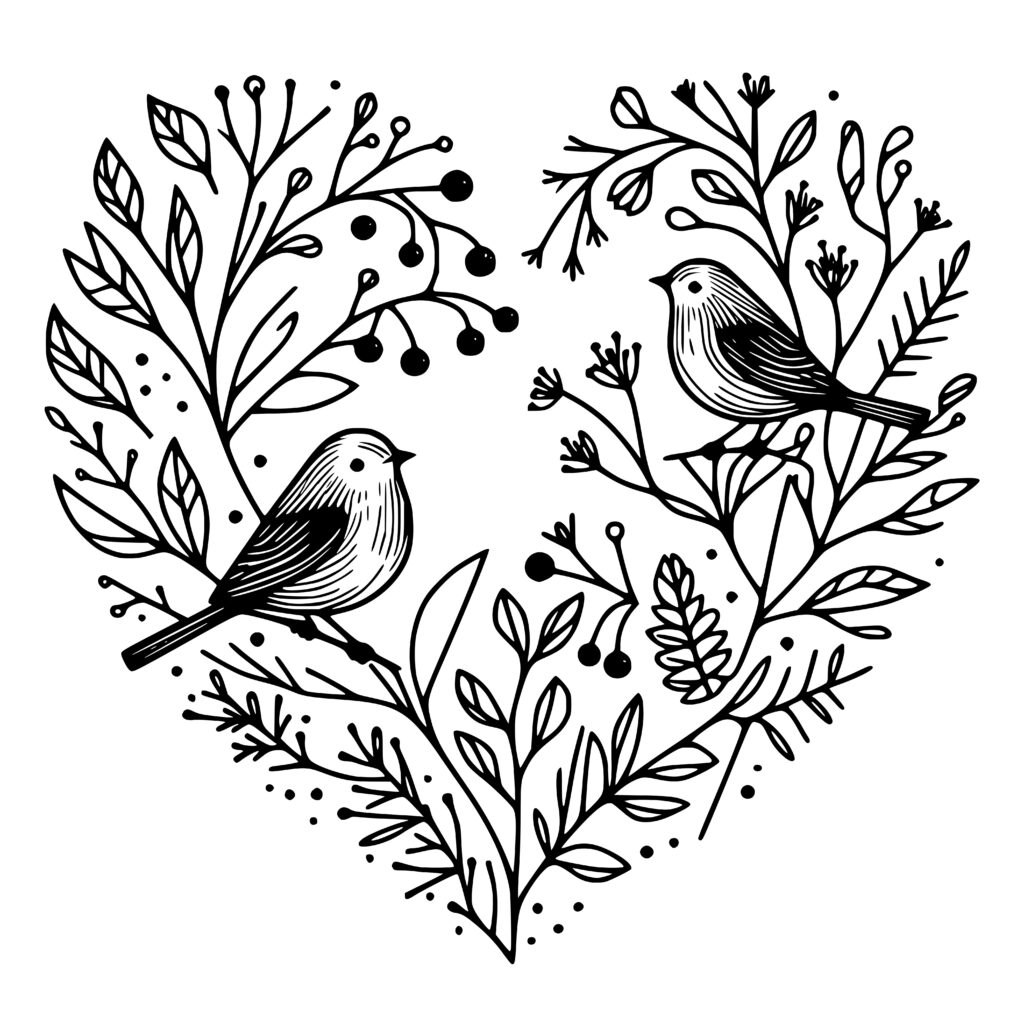Natures Heartful Embrace Design: SVG, PNG, DXF for Crafting