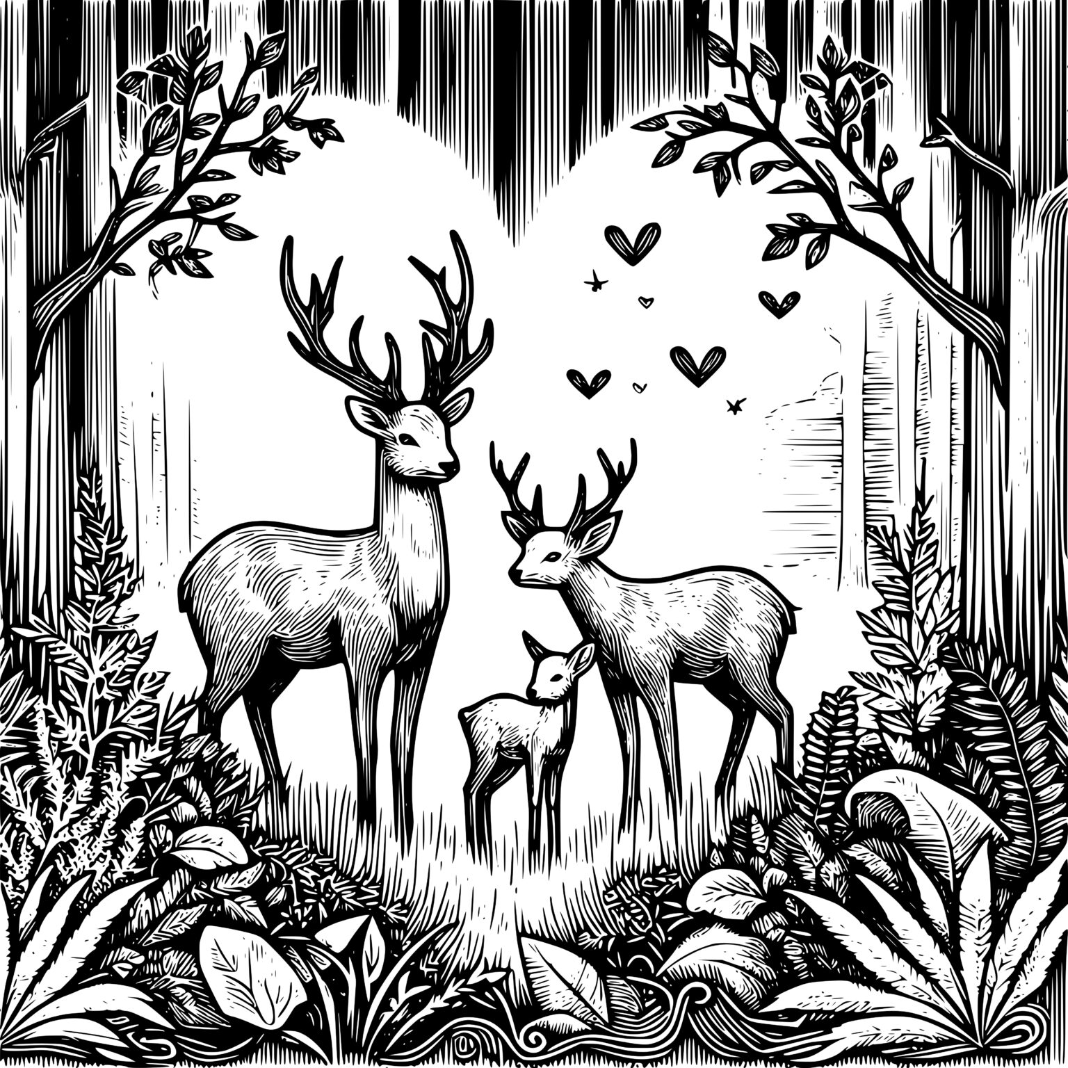 Deer Family Connection – Creative Meadow