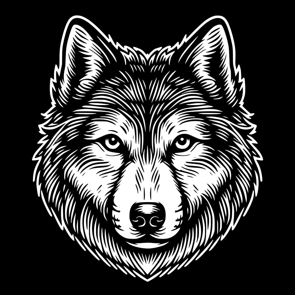 Intense Wolf Stare Design for Cricut, Silhouette, Laser Machines