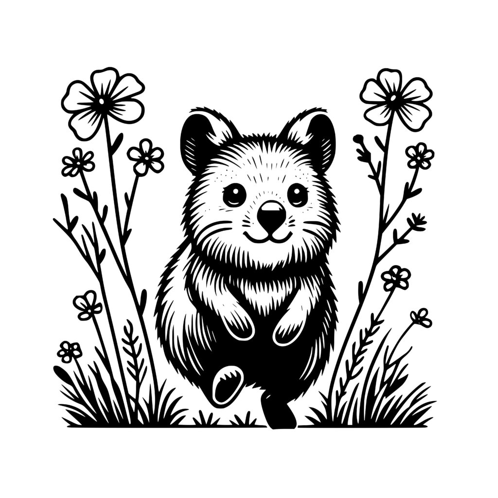 Playful Quokka Design for Cricut, Silhouette, Laser Cutting Use