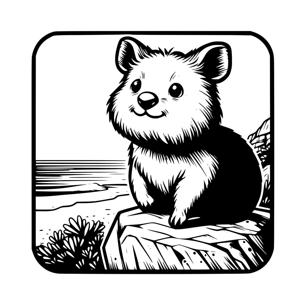 Download Coastal Quokka Design: SVG PNG DXF for Cricut Users