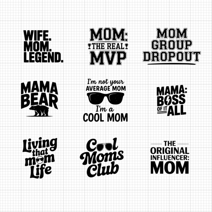 Mom Life Bundle – 78 Instant Download Svg Images – Creative Meadow