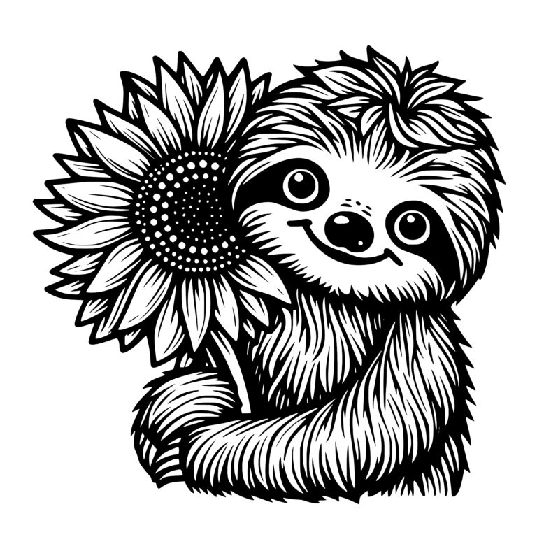 Sloth and Sunflower – Creative Meadow