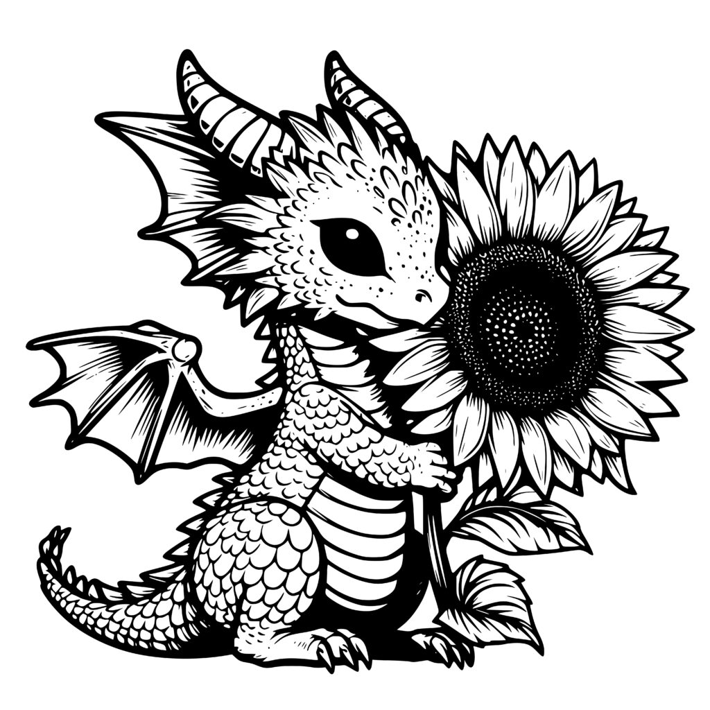 Sunflower Dragon Buddy – Creative Meadow