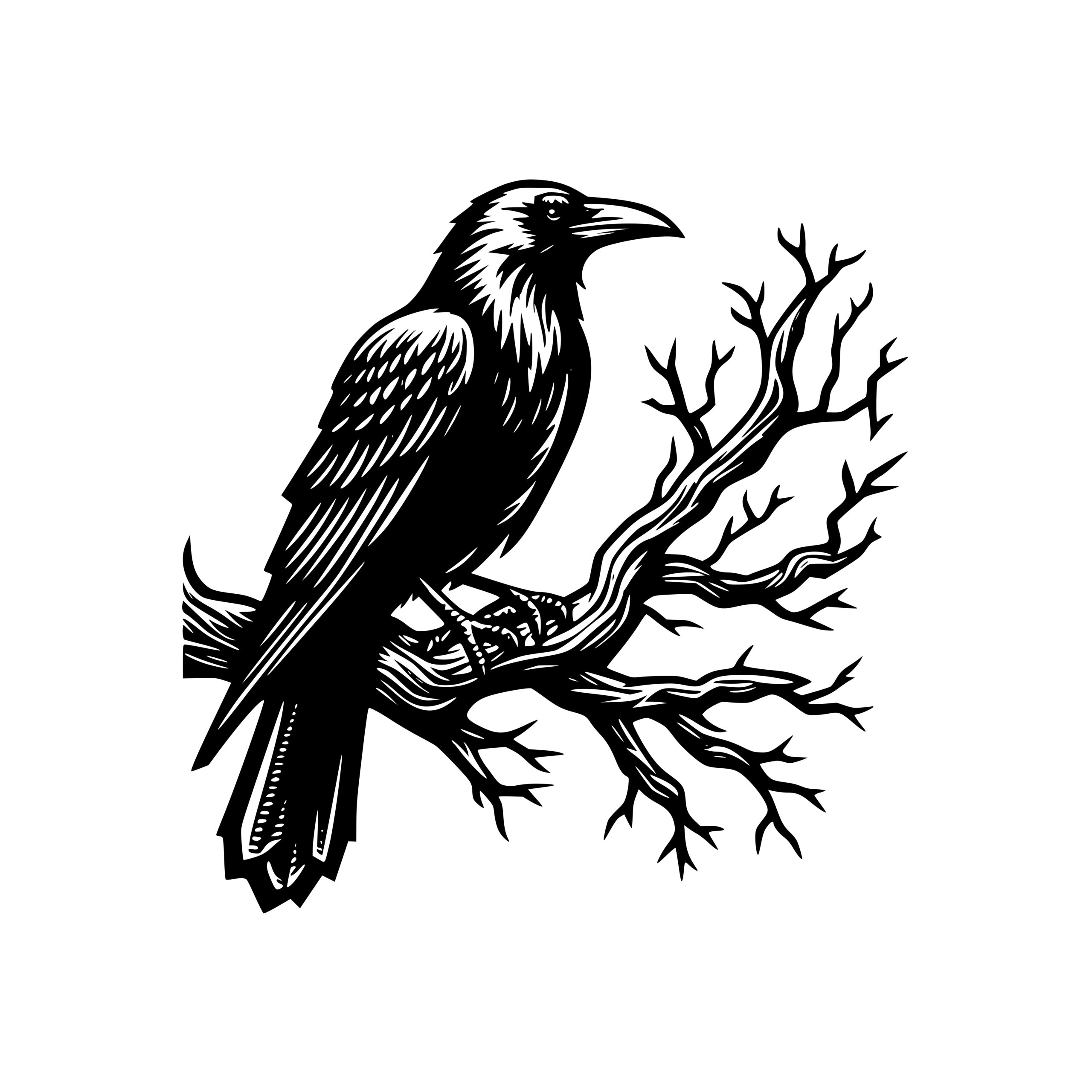 Raven in Winter SVG - Perfect for Cricut & Laser Machines