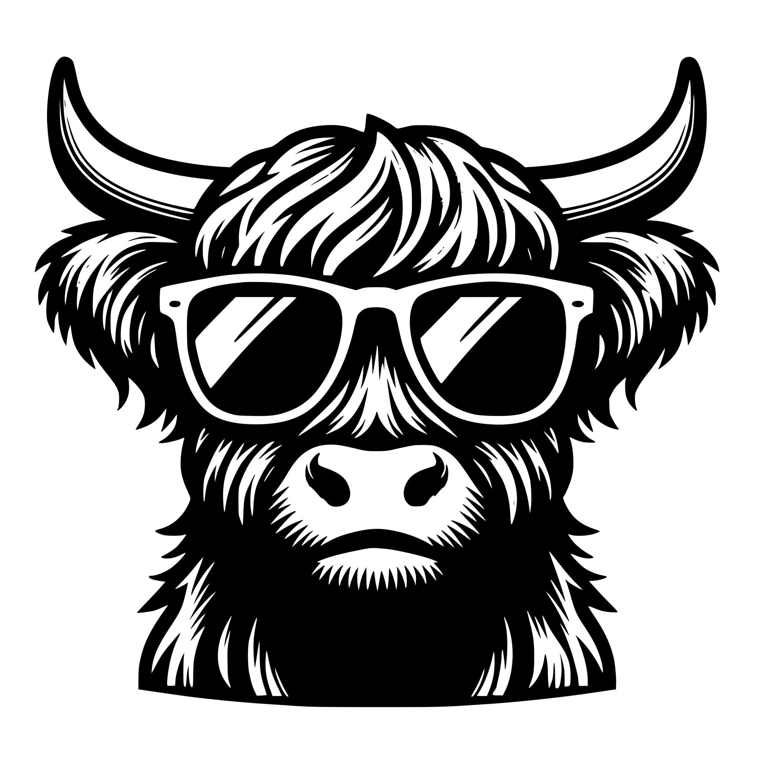 Chillin Highland Cow Design: SVG, PNG for Cricut and Silhouette