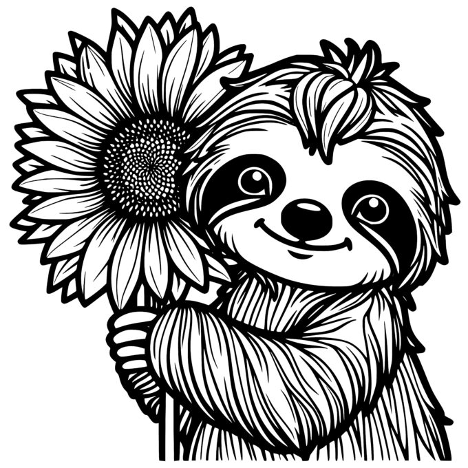 Sunflower Sloth – Creative Meadow