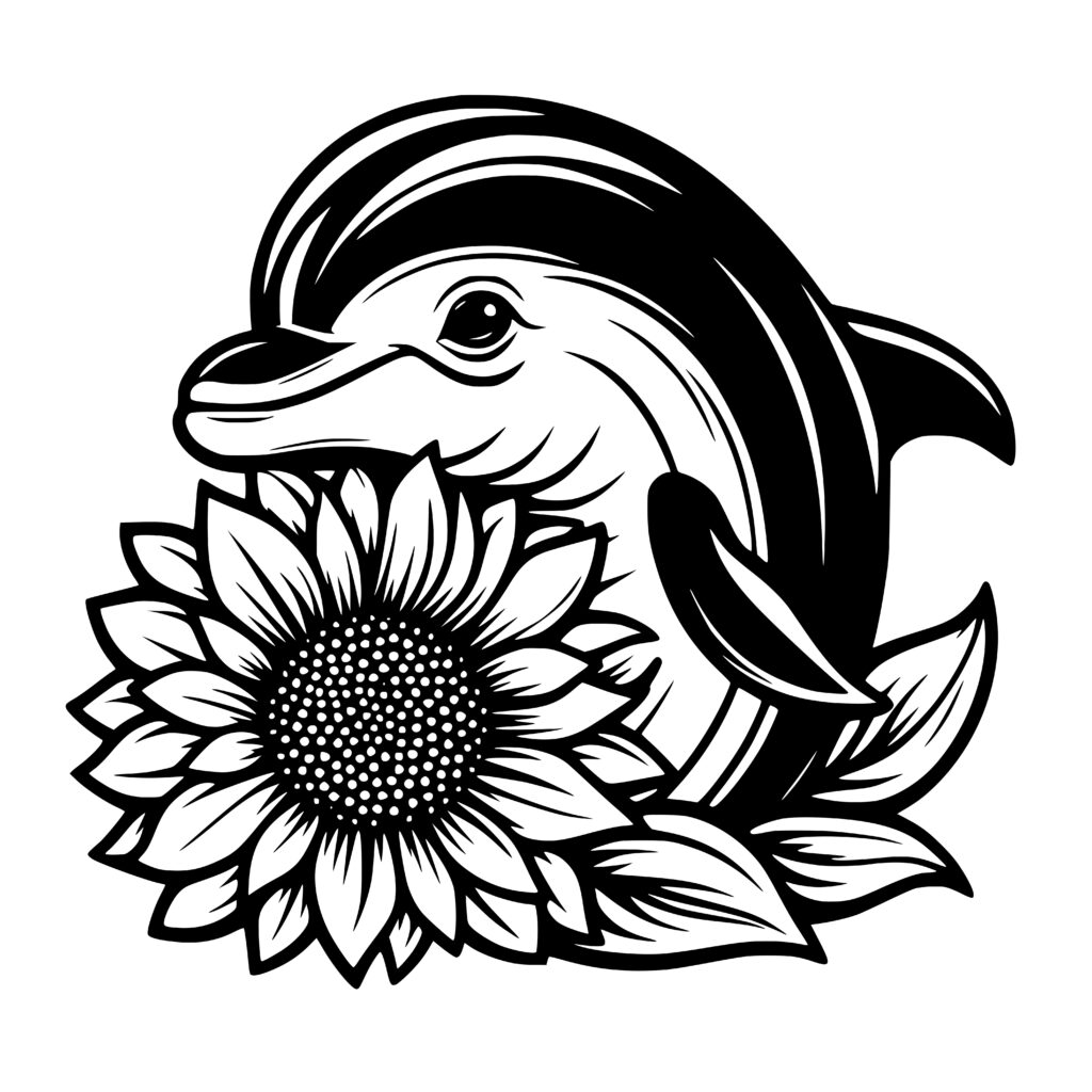 Dolphin Sunflower Harmony – Creative Meadow