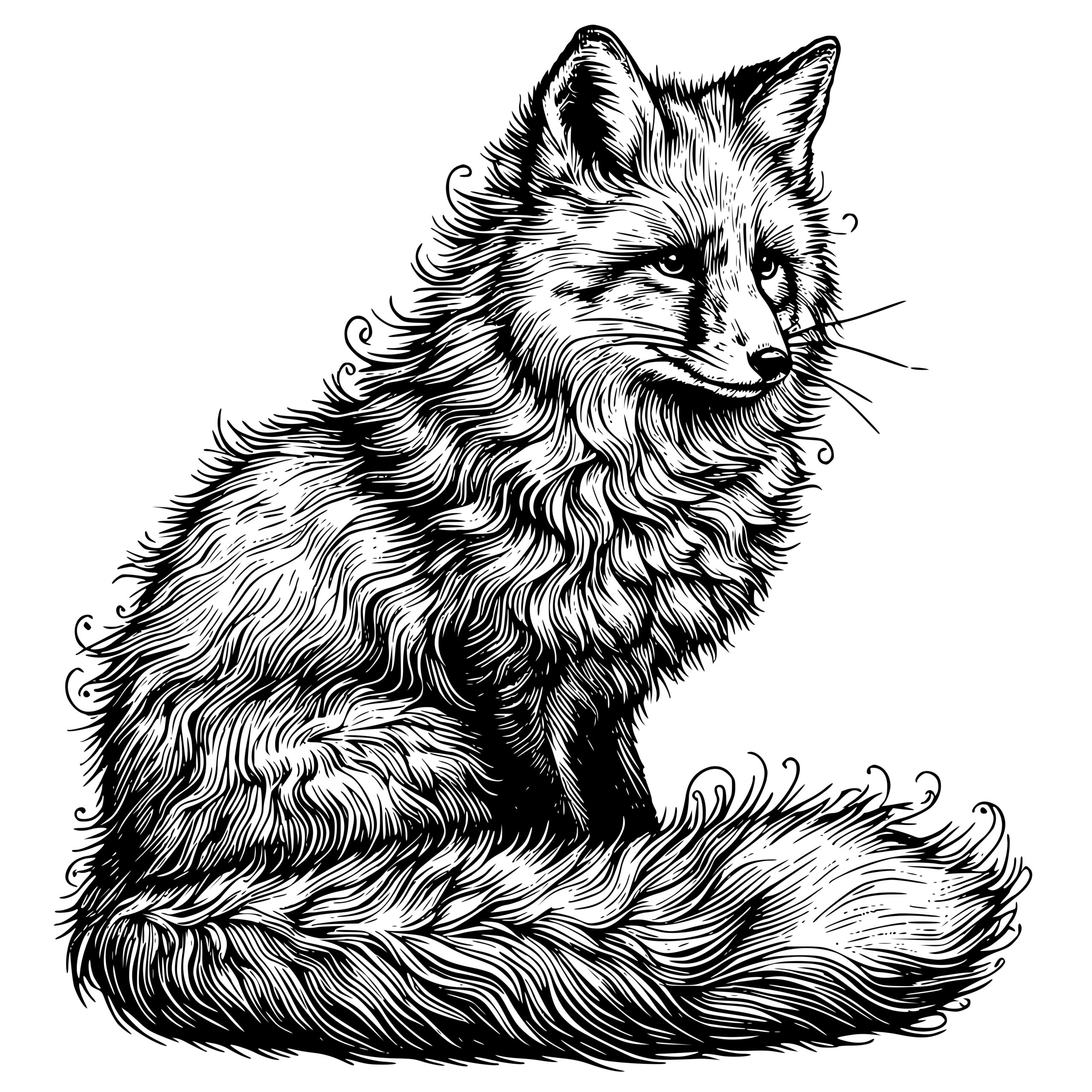 Alert Fox Stance Graphic for Cricut, Silhouette, Laser Crafts