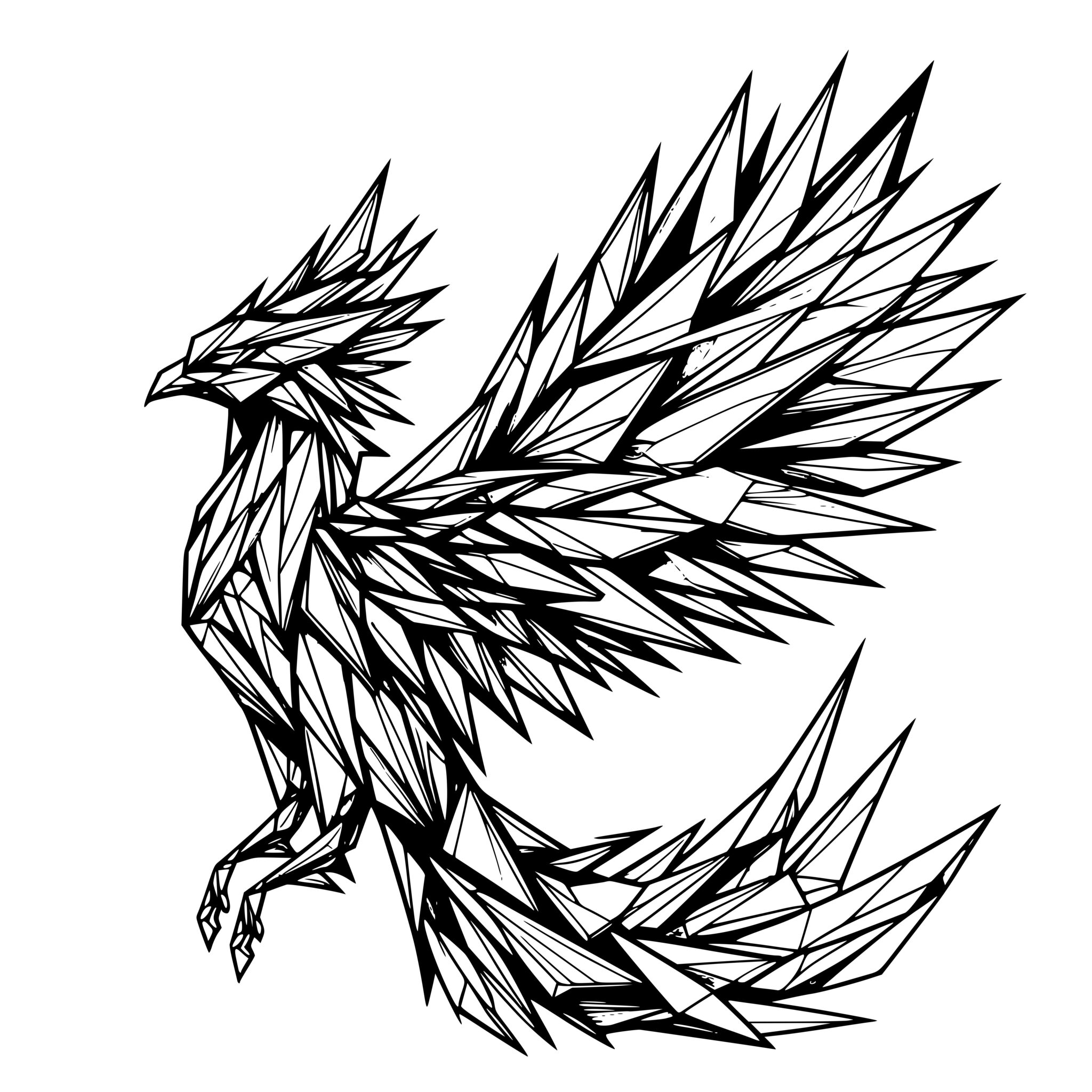 Geometric Soaring Bird – Creative Meadow