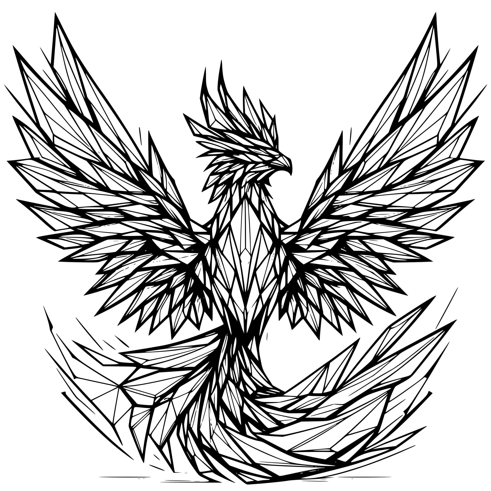 Geometric Phoenix Flight – Creative Meadow