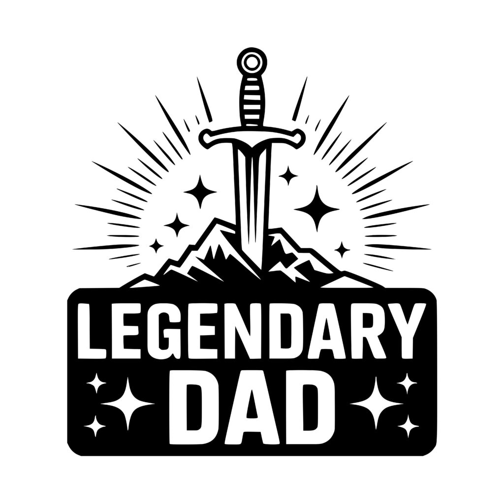 Sword of Legendary Dad SVG Design - Compatible with Cricut & More