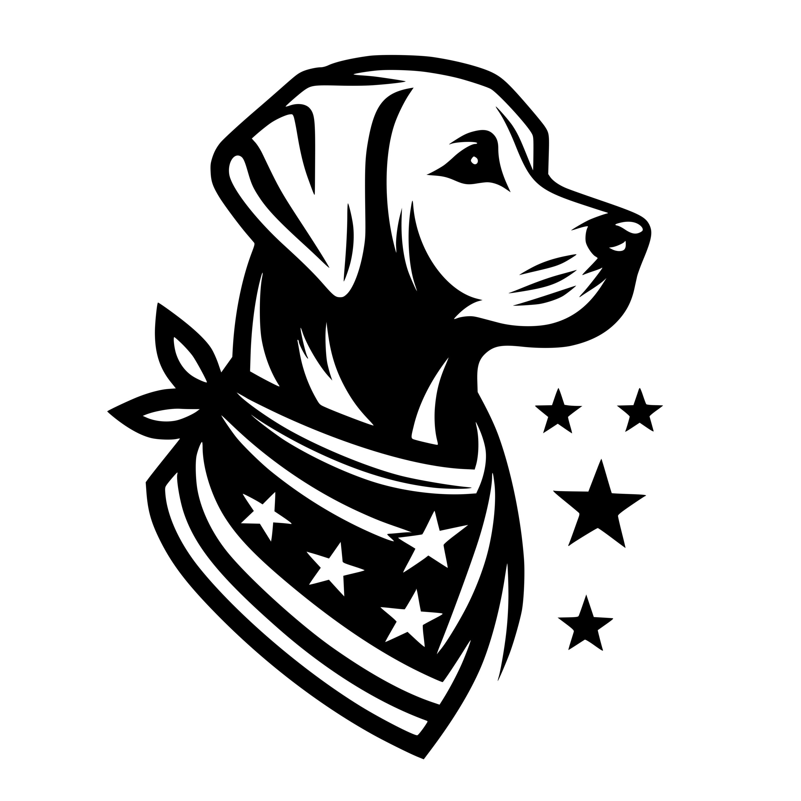 Labrador with Bandana – Creative Meadow
