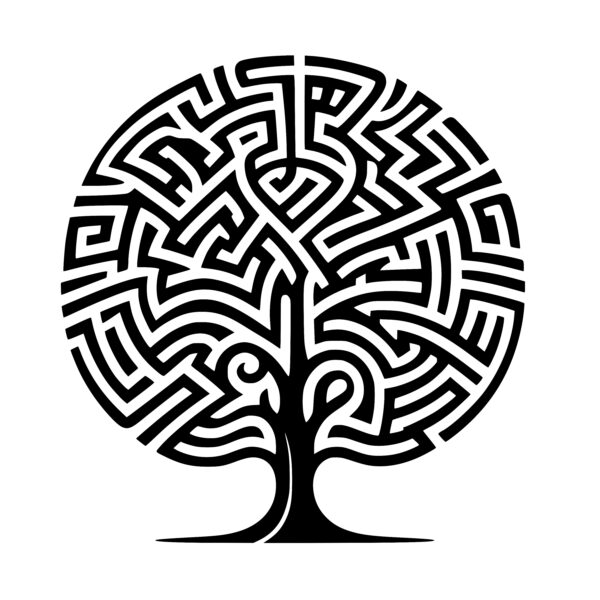 Maze of Growth Tree Design for Cricut, Silhouette, Laser Machines