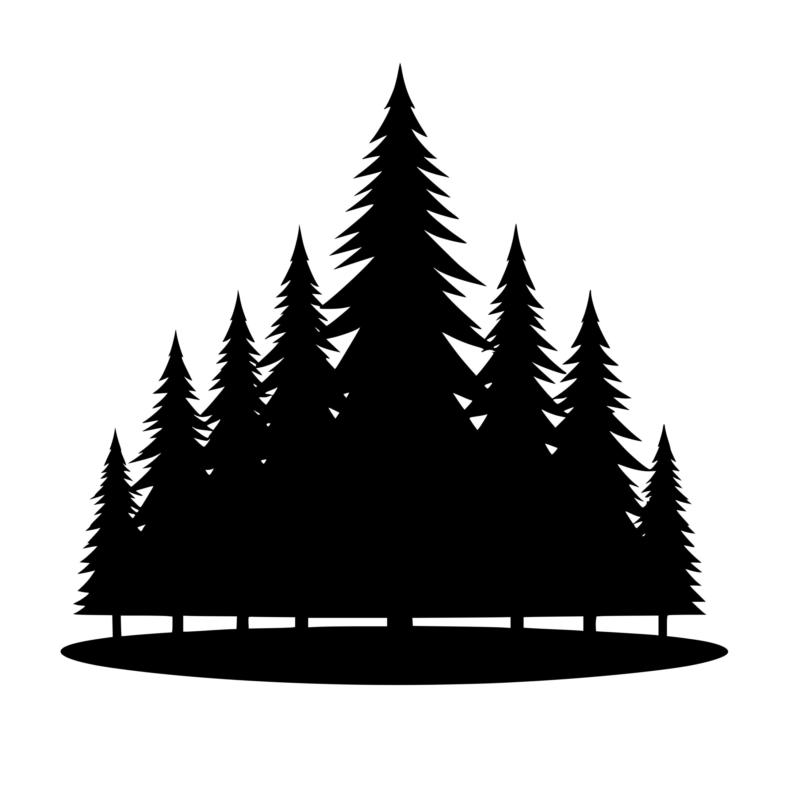 Triangular Pine Grouping – Creative Meadow