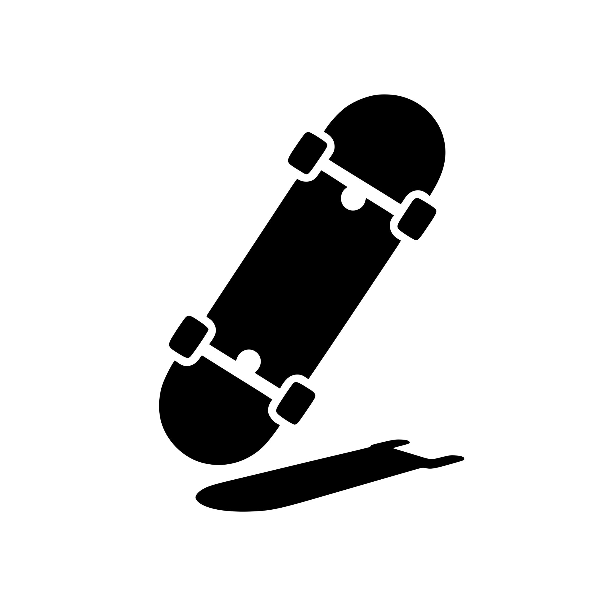 Vertical Skateboard Shadow – Creative Meadow
