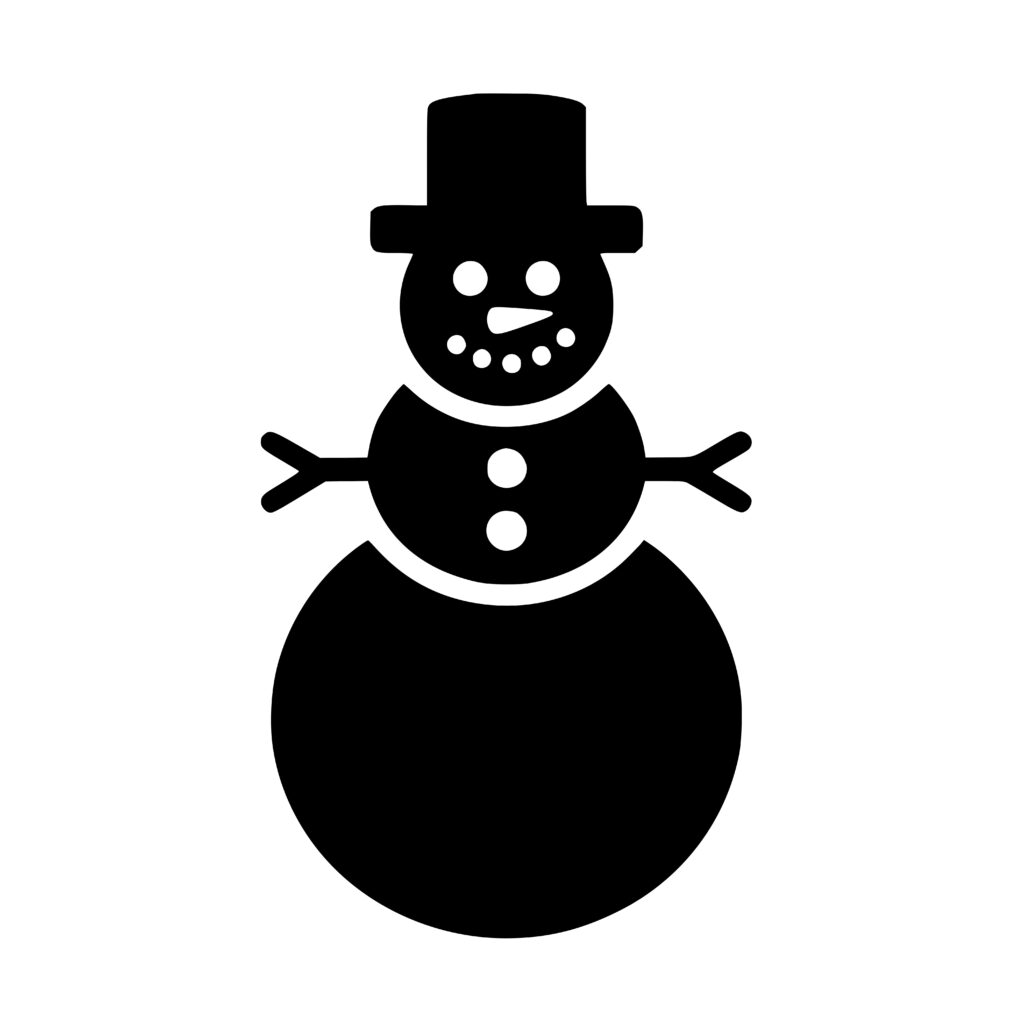 Jolly Snowman Graphic - SVG/PNG/DXF for Cricut & Laser Machines