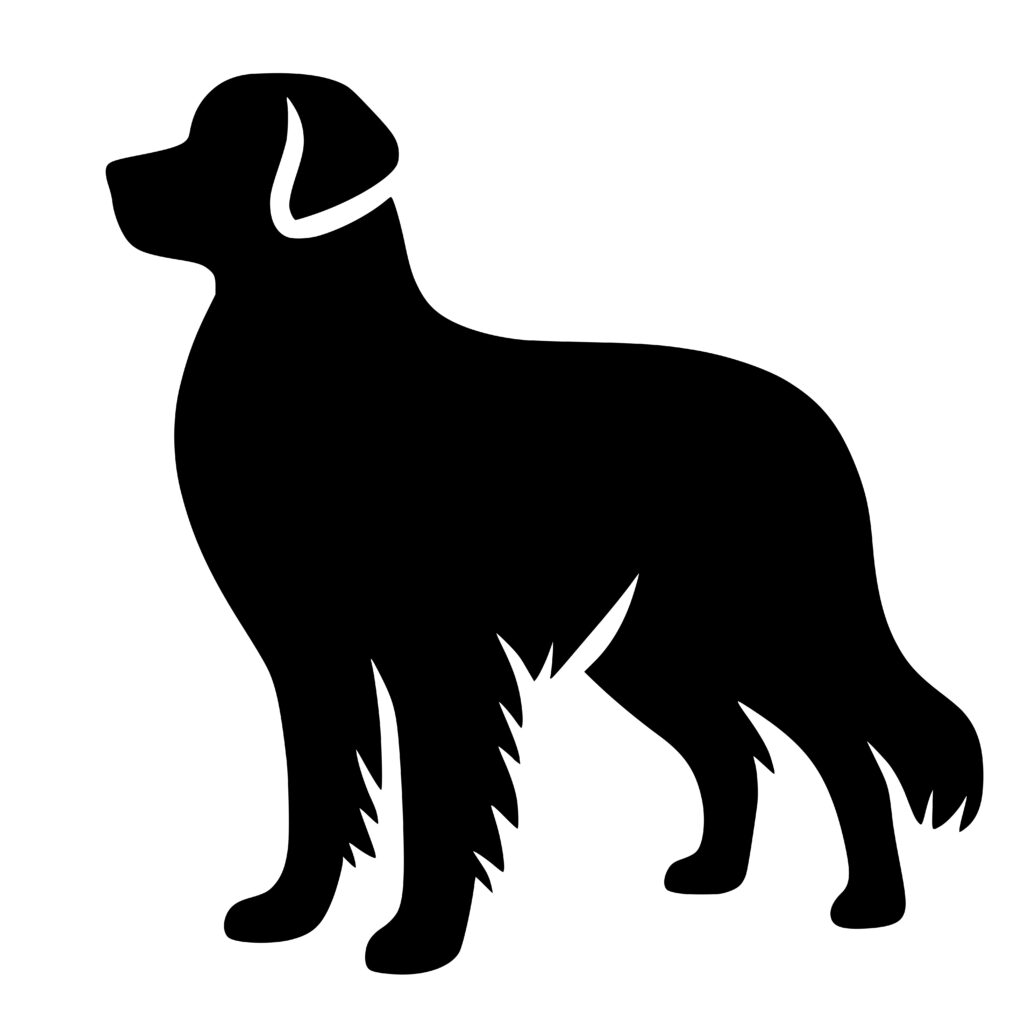 Watchful Canine Silhouette – Creative Meadow