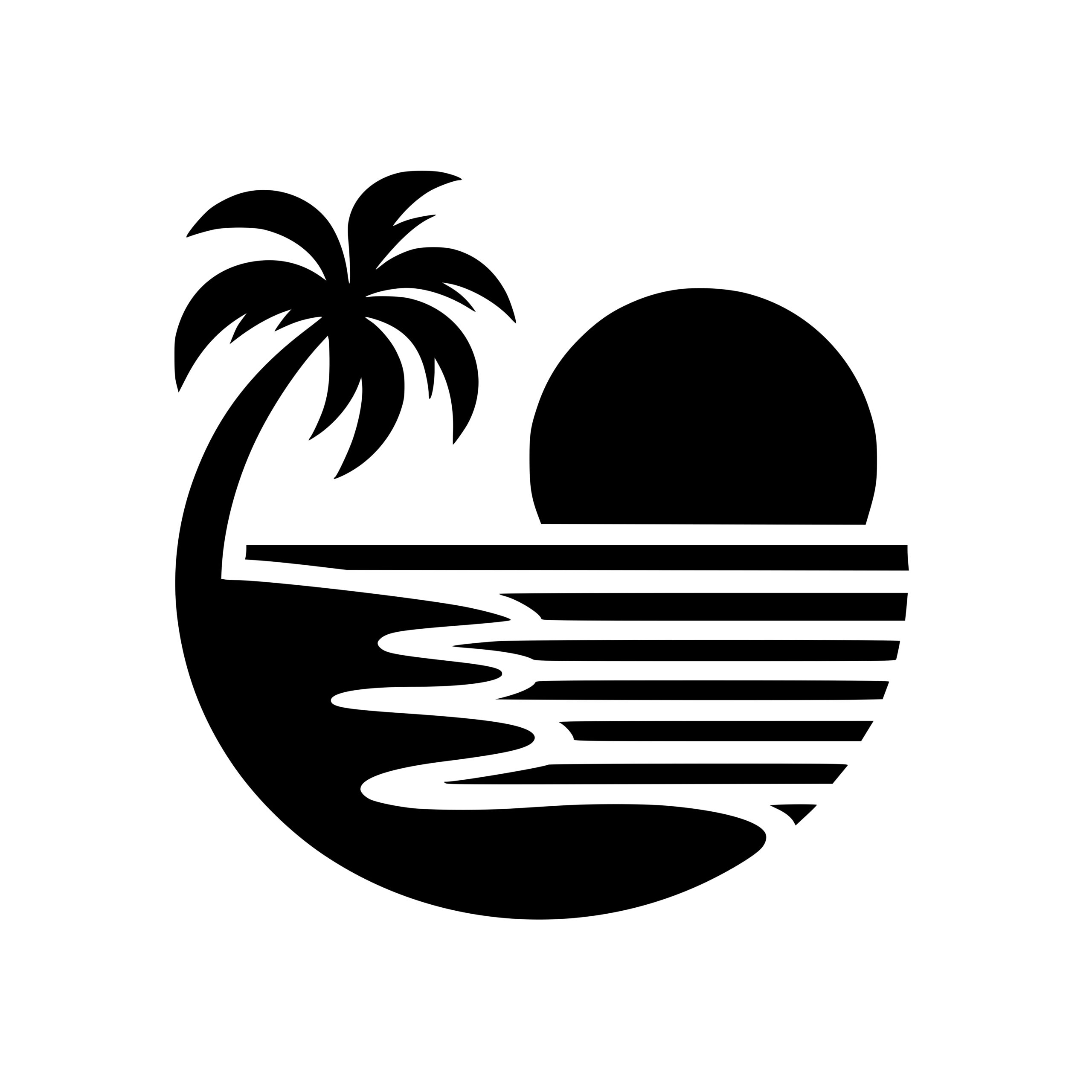 Calm Ocean Horizon Design: Instant SVG, PNG, DXF Download