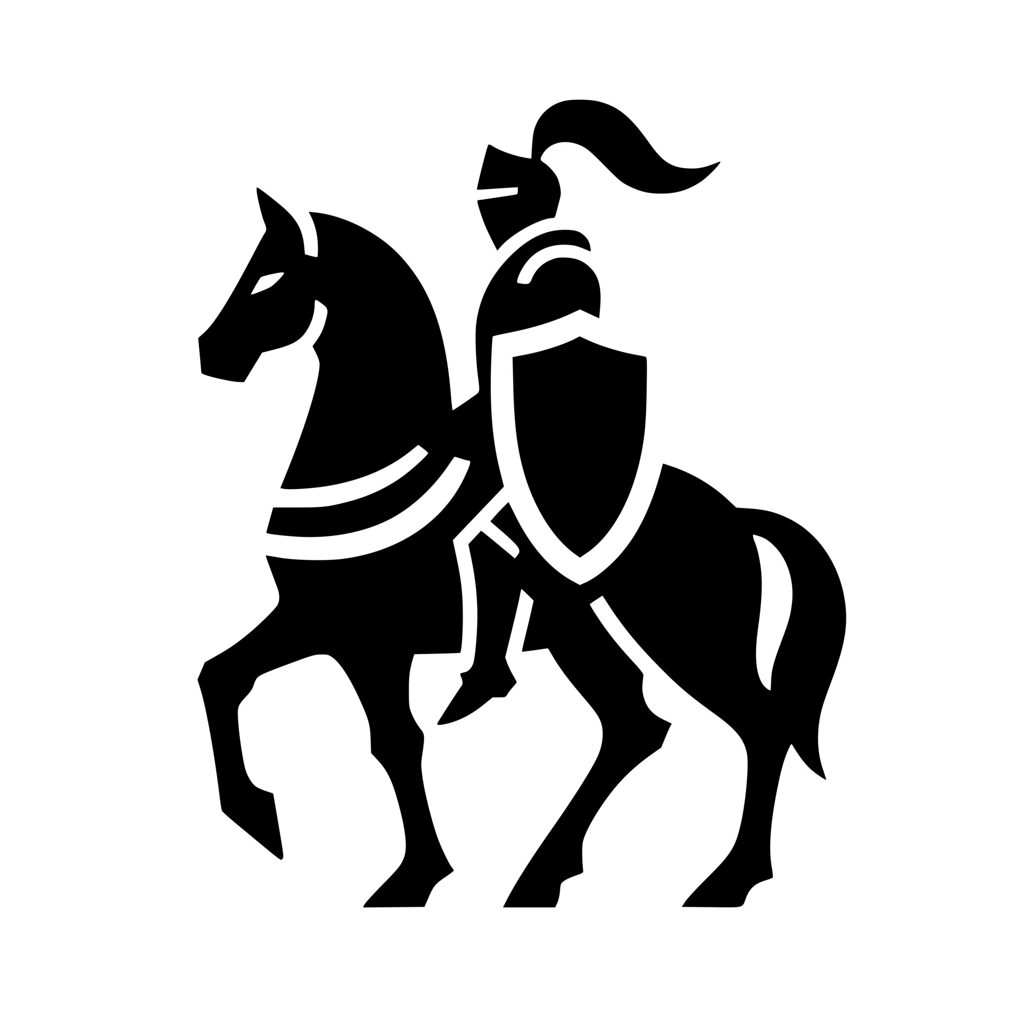 Galloping Armored Hero – Creative Meadow