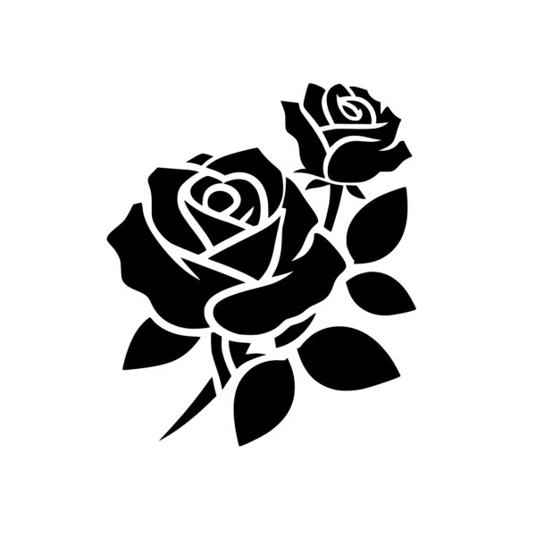 Twin Roses Design SVG for Cricut, Silhouette, Laser Machines