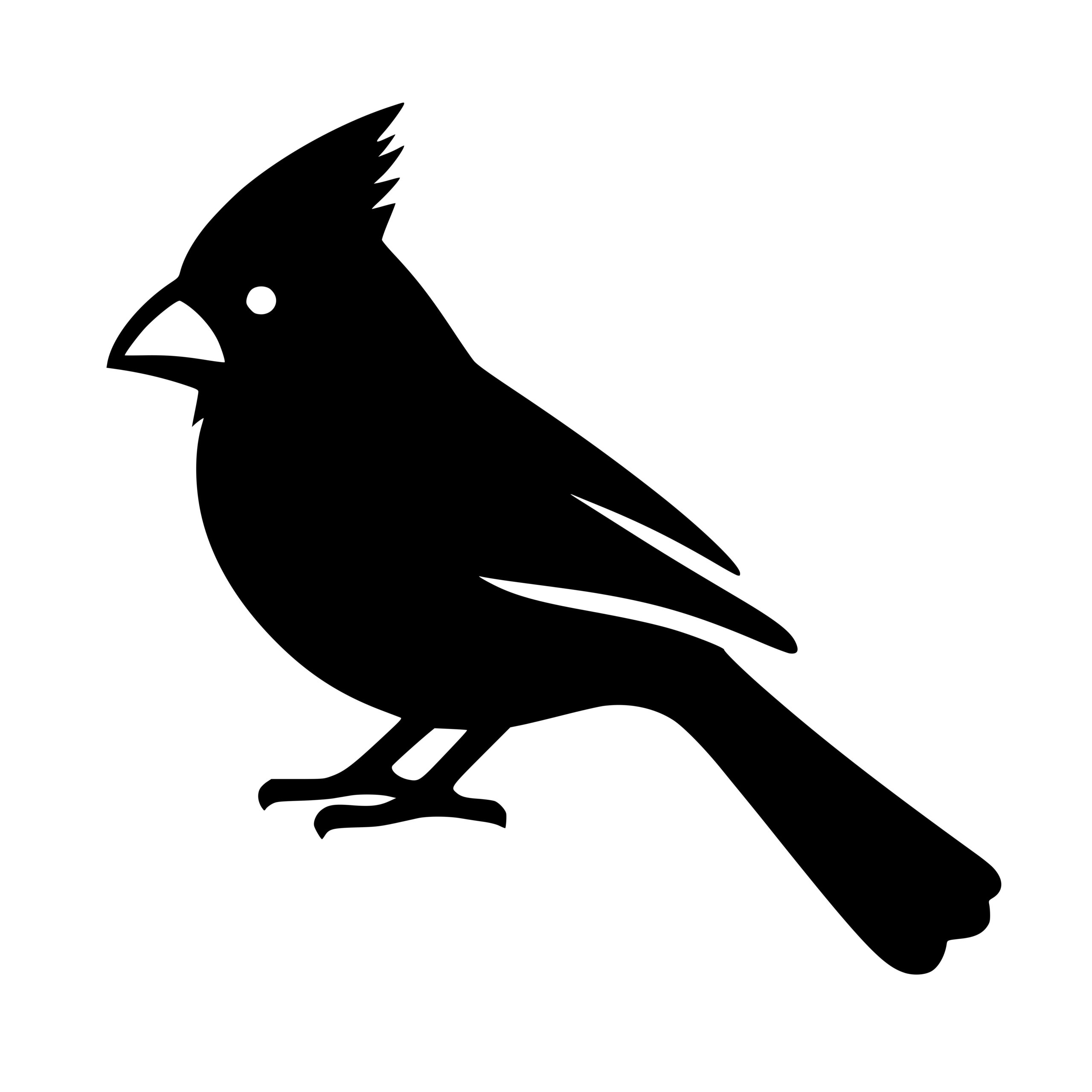 Crested Cardinal Outline SVG Design for Cricut & Laser Use