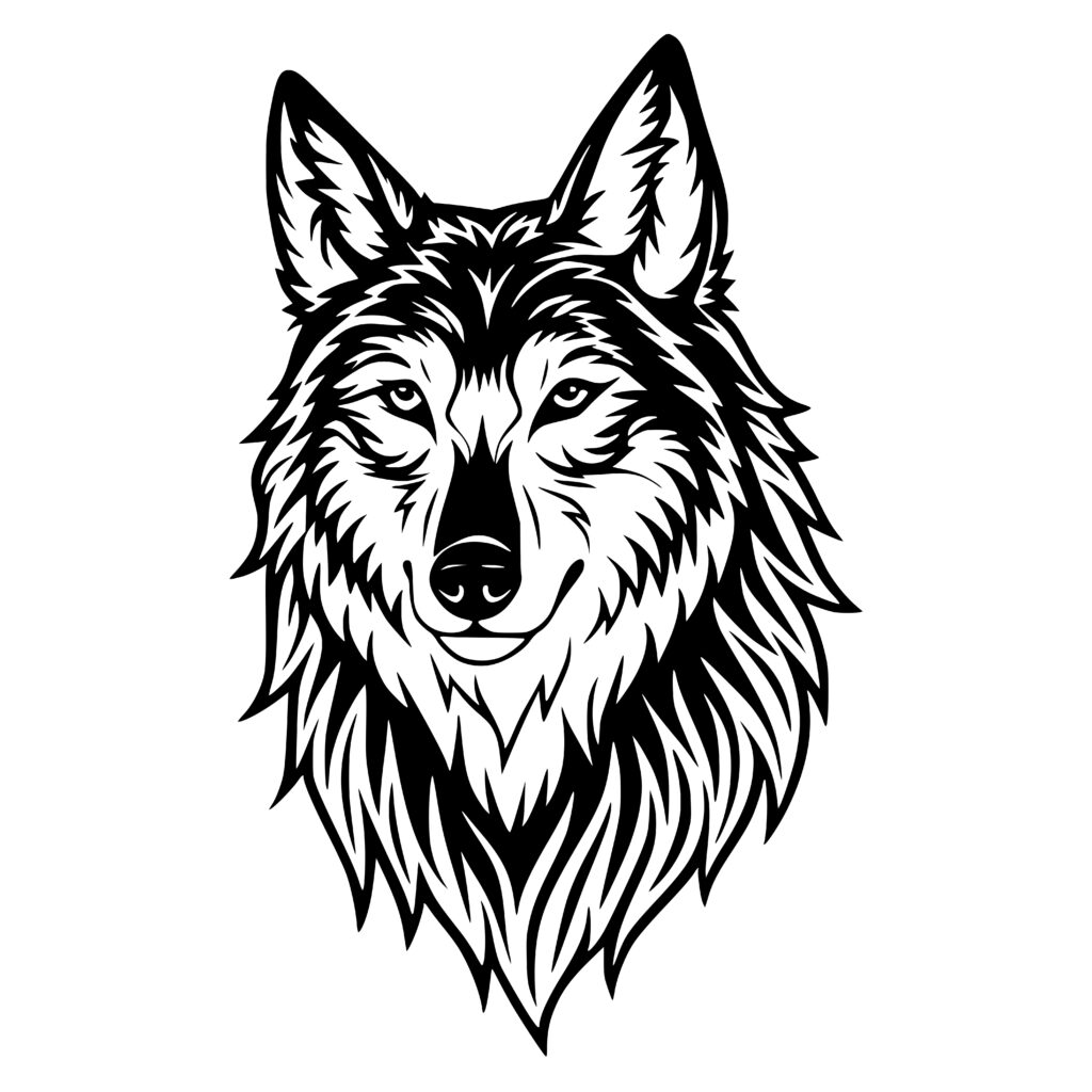 Intense Wolf Gaze SVG & PNG for Cricut, Laser Crafting