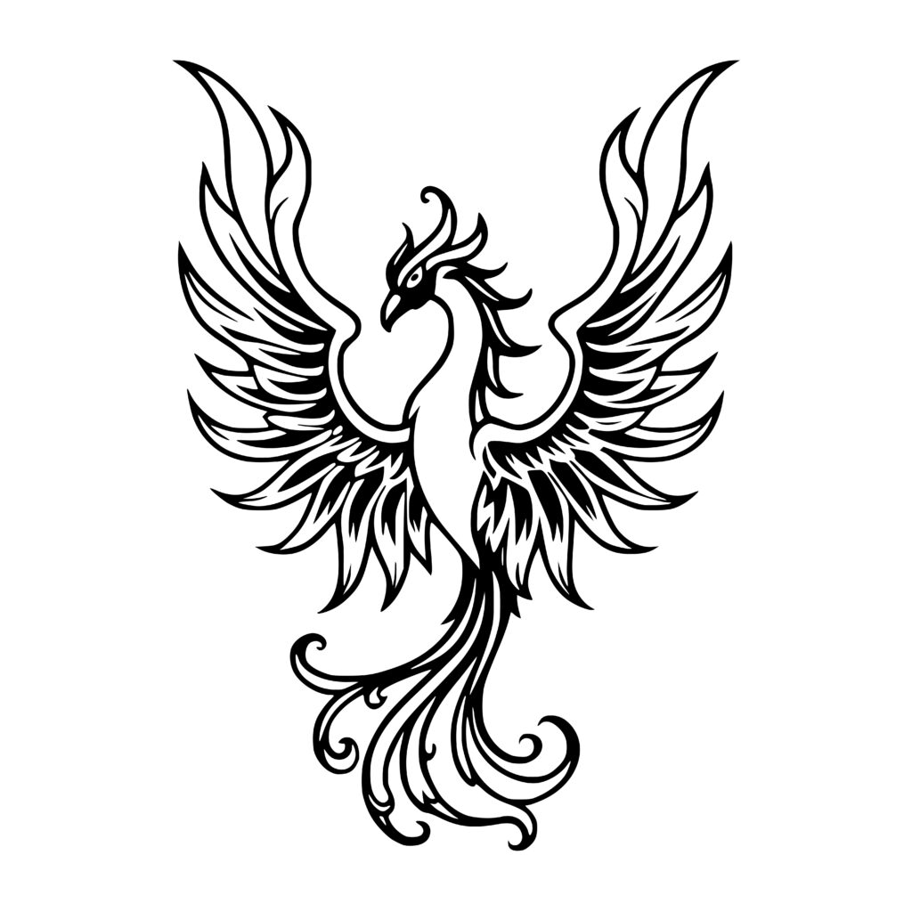 Dynamic Phoenix Ascent Graphic: Instant SVG/PNG Files for Cricut & More
