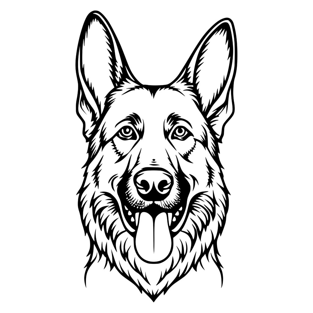 Friendly German Shepherd Face – Creative Meadow