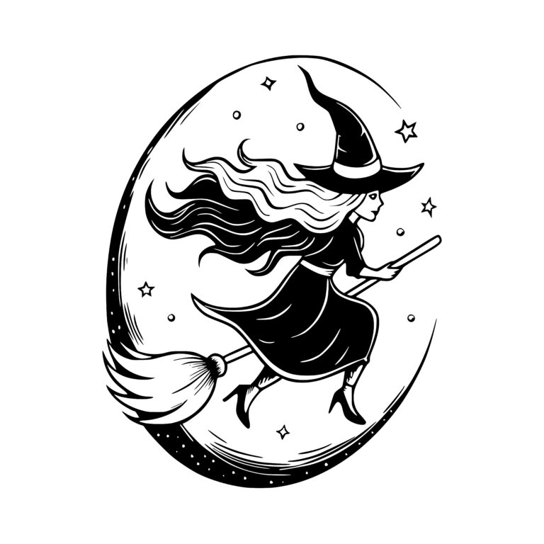 Crescent Moon Witch – Creative Meadow