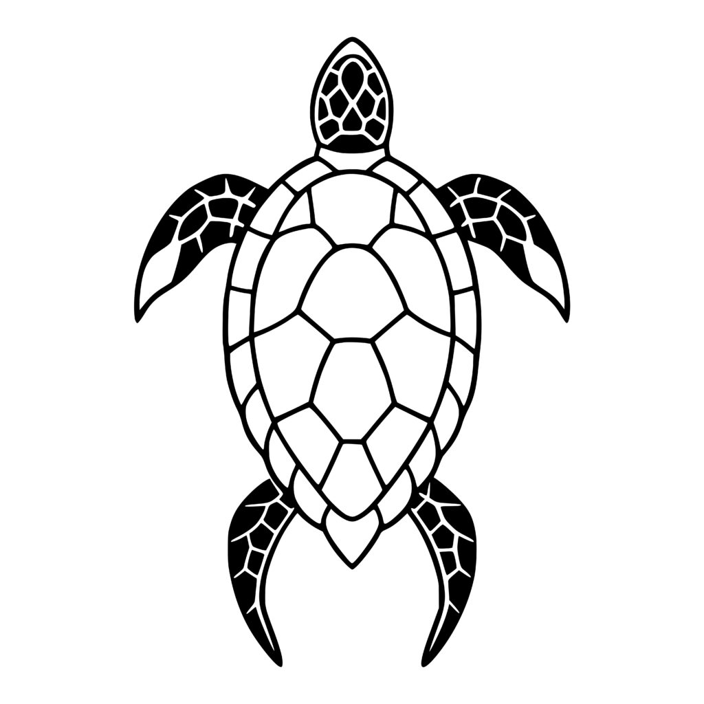Hexagonal Turtle Shell Design: SVG, PNG, DXF for Cricut & More