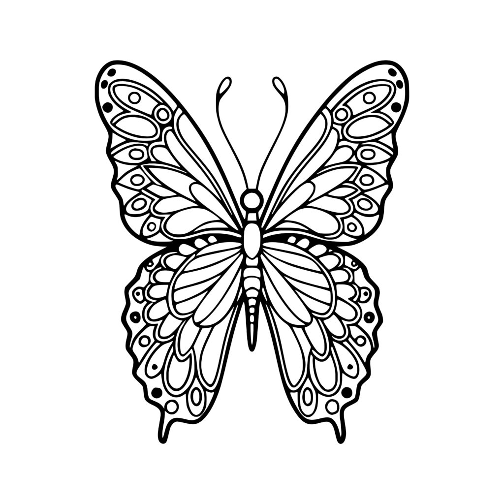 Ornate Butterfly Design SVG for Cricut, Silhouette, Laser Use