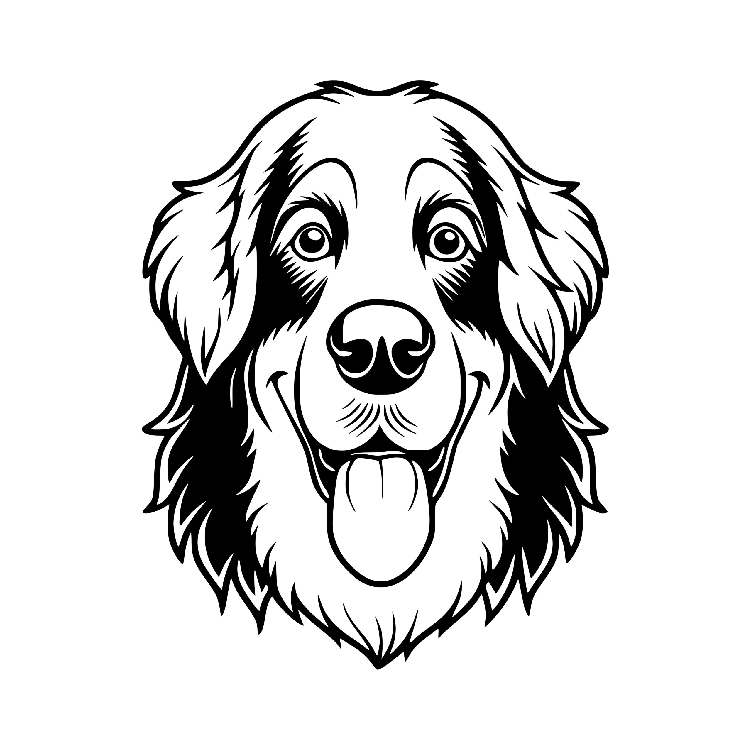 Friendly Dog Face SVG File for Cricut and Silhouette