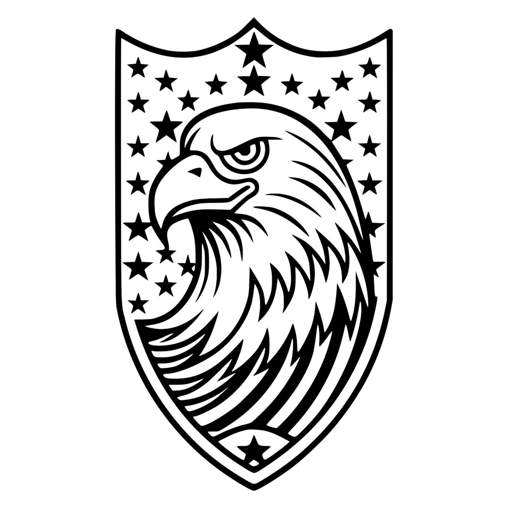 Fierce Eagle Emblem SVG for Cricut, Silhouette, Laser Machines