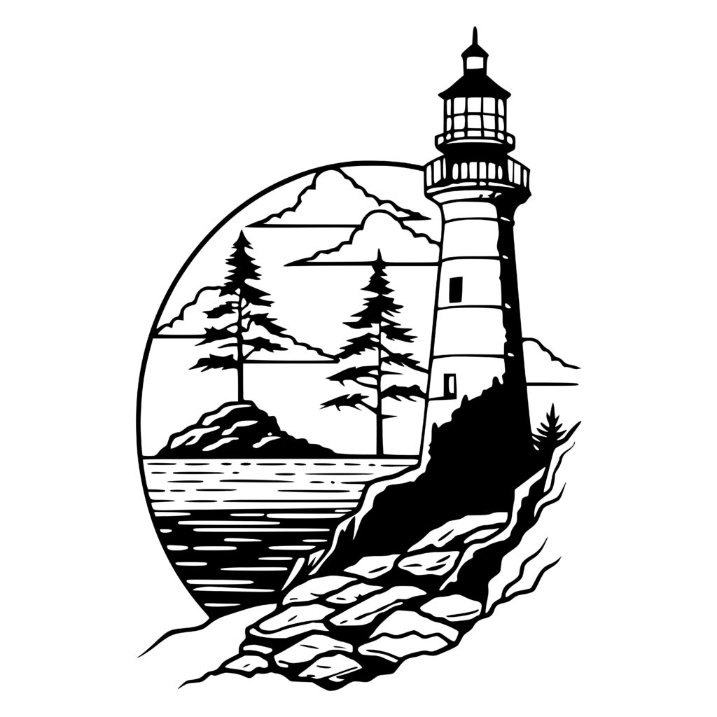Rocky Shore Lighthouse – Creative Meadow