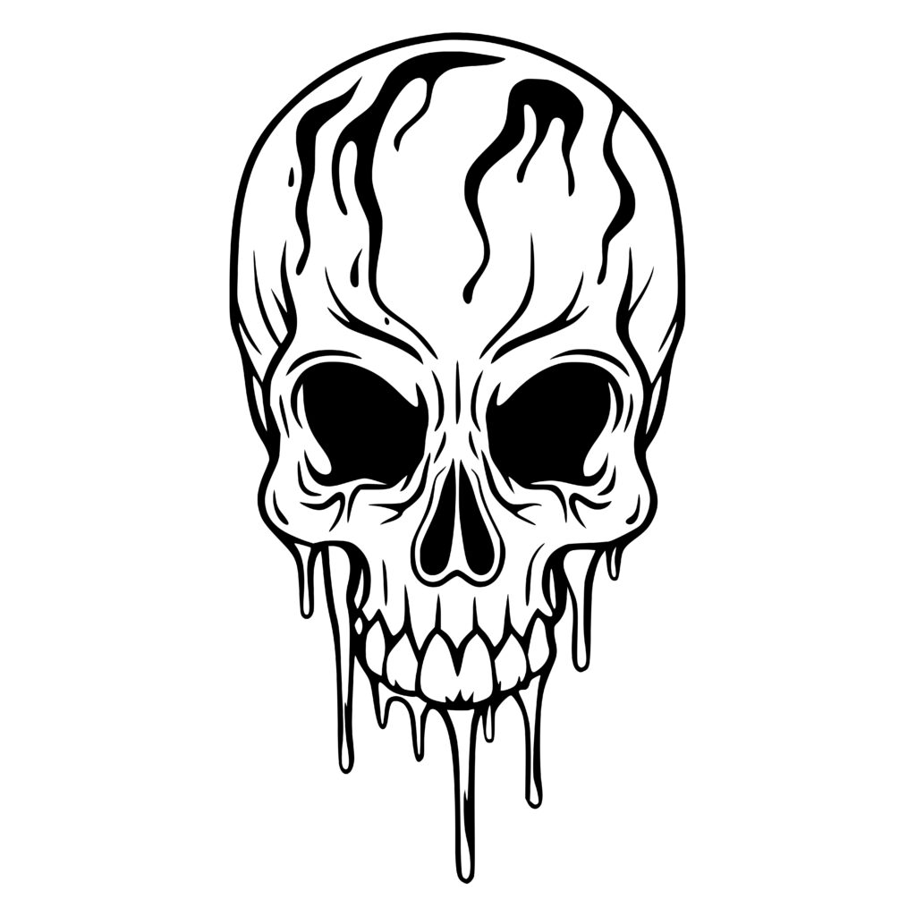 Dripping Detail Skull – Creative Meadow