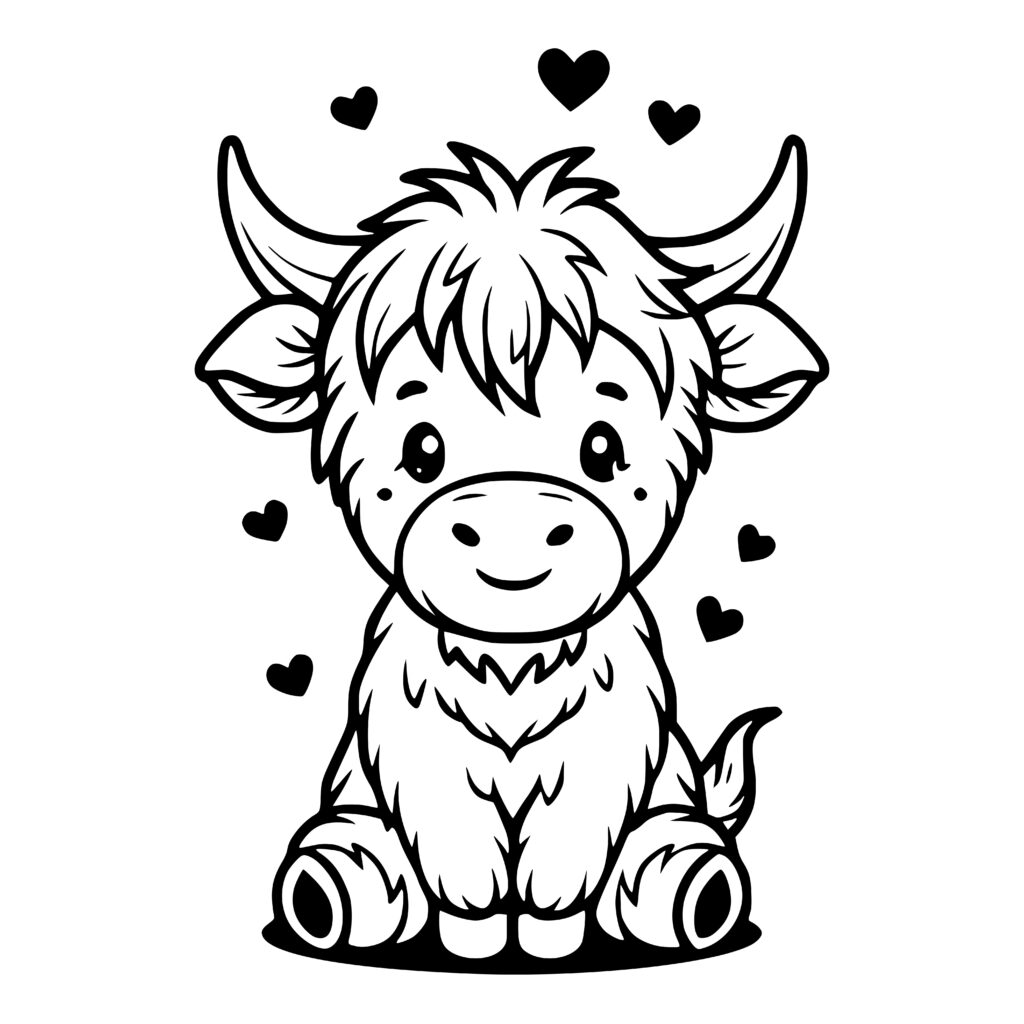 Happy Highland Calf – Creative Meadow
