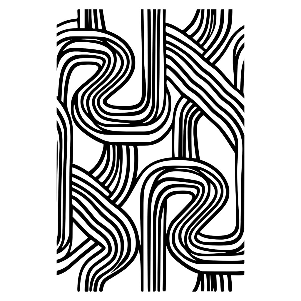 Intertwined Pathway Design: SVG PNG DXF for Cricut & Laser Machines