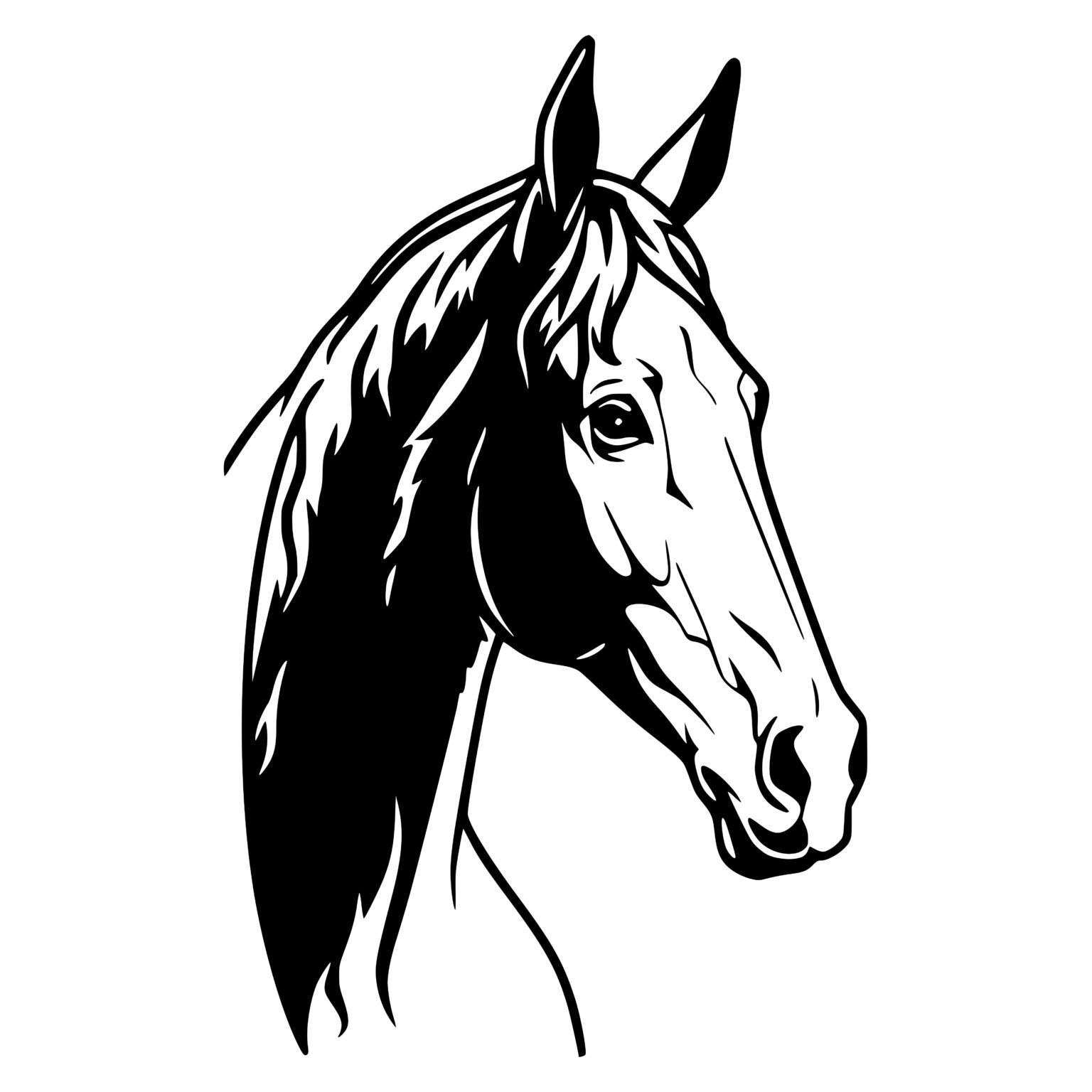 Expressive Horse Head – Creative Meadow