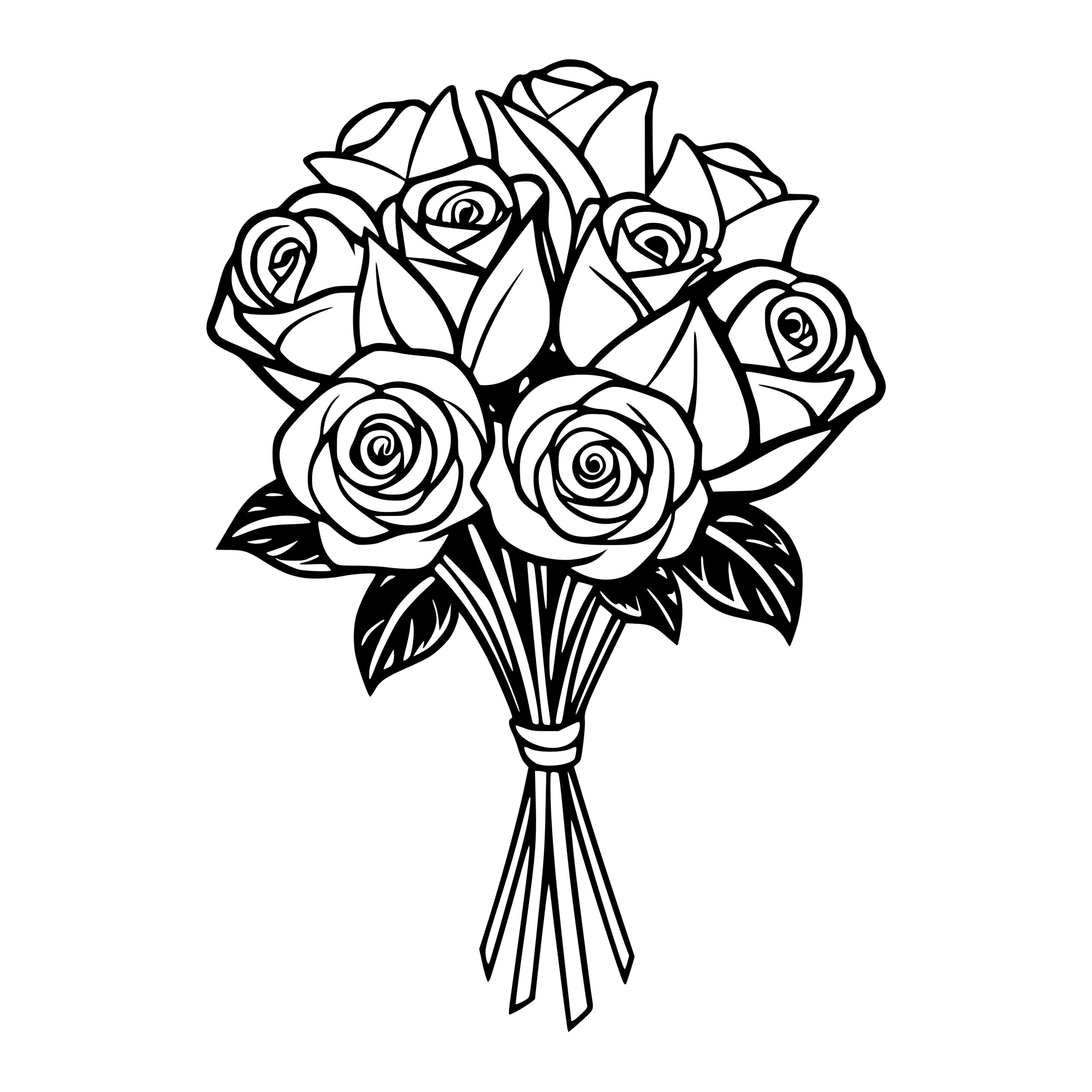 Tightly Bound Roses SVG Design for Cricut & Laser Machines