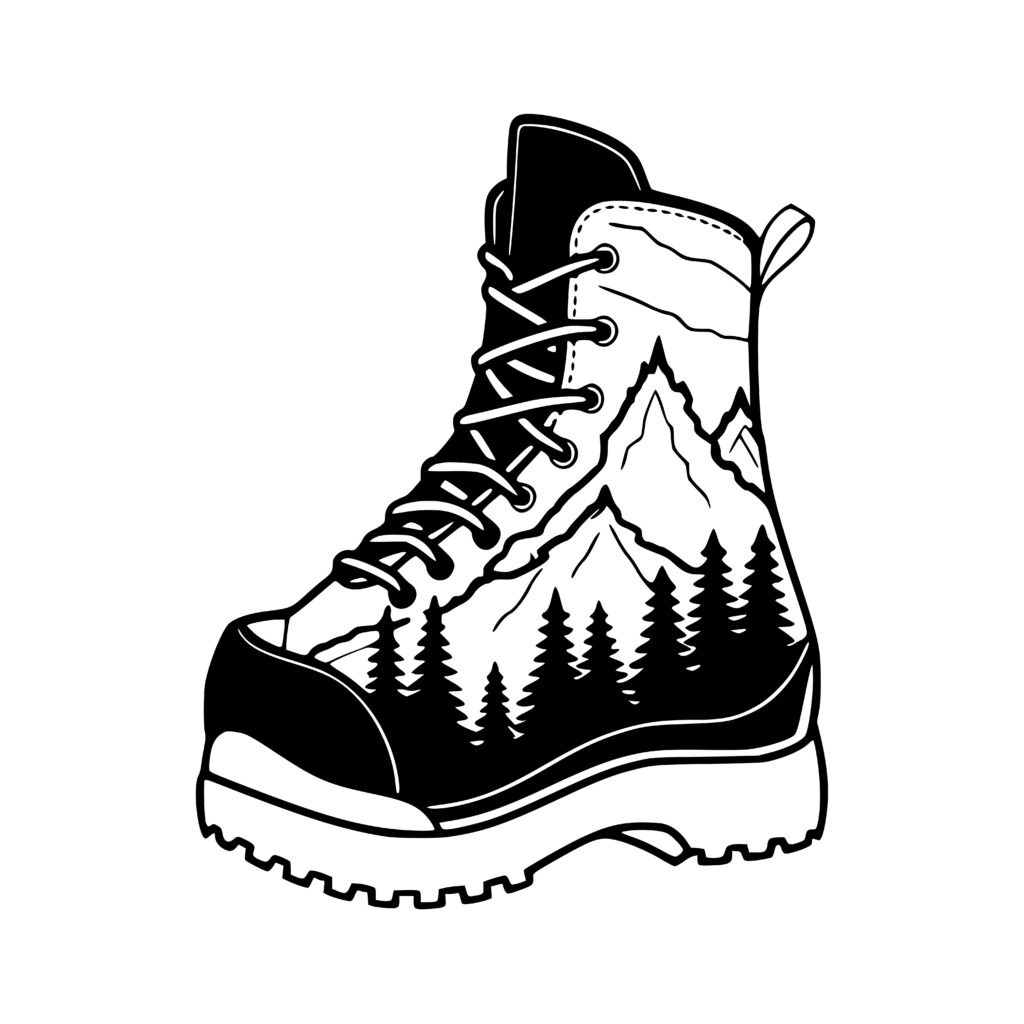 Boot Adventure Graphic - SVG PNG DXF for Cricut & Lasers