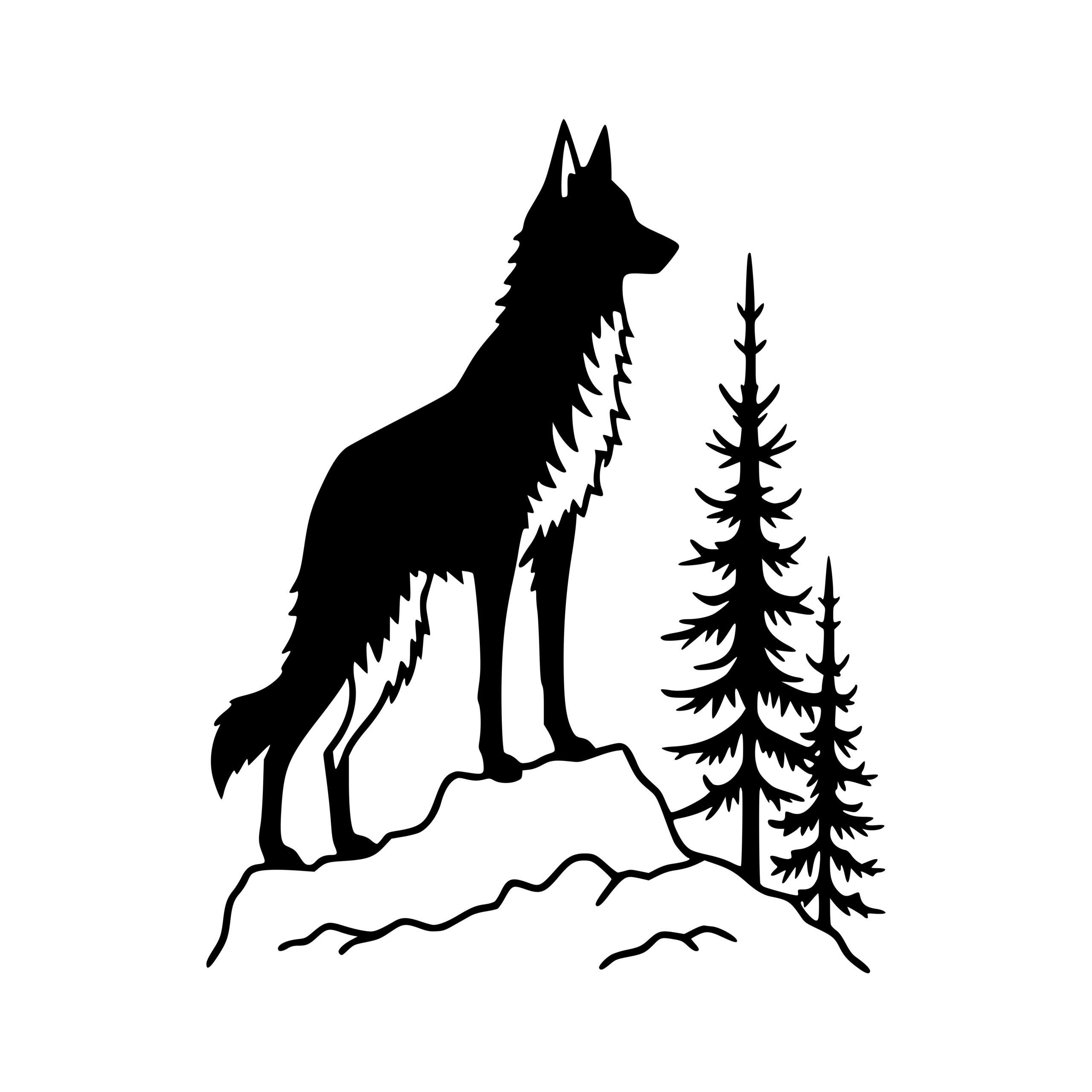 Watchful Wolf Stance – Creative Meadow